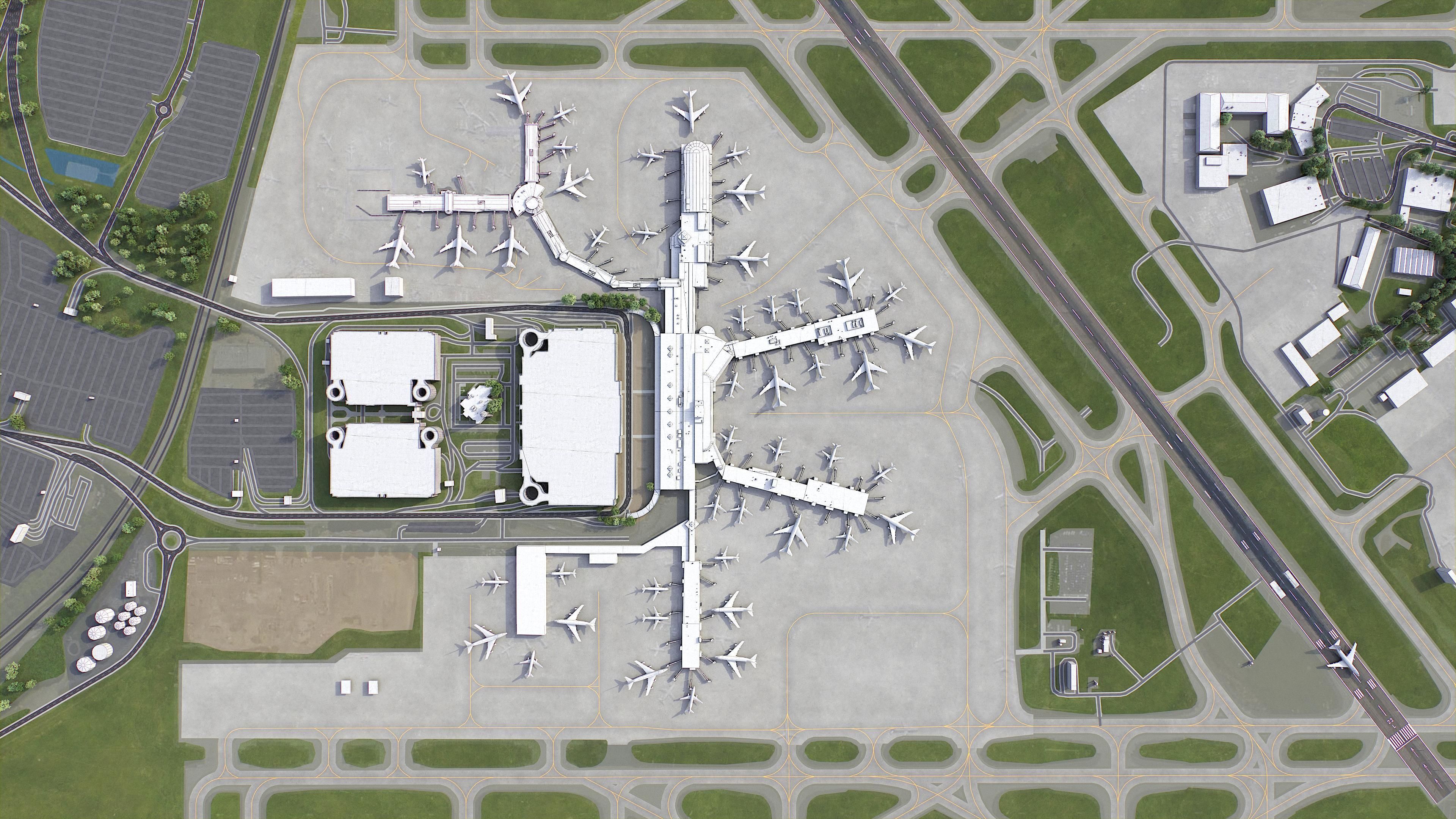 3D model Charlotte Douglas Airport VR / AR / low-poly | CGTrader