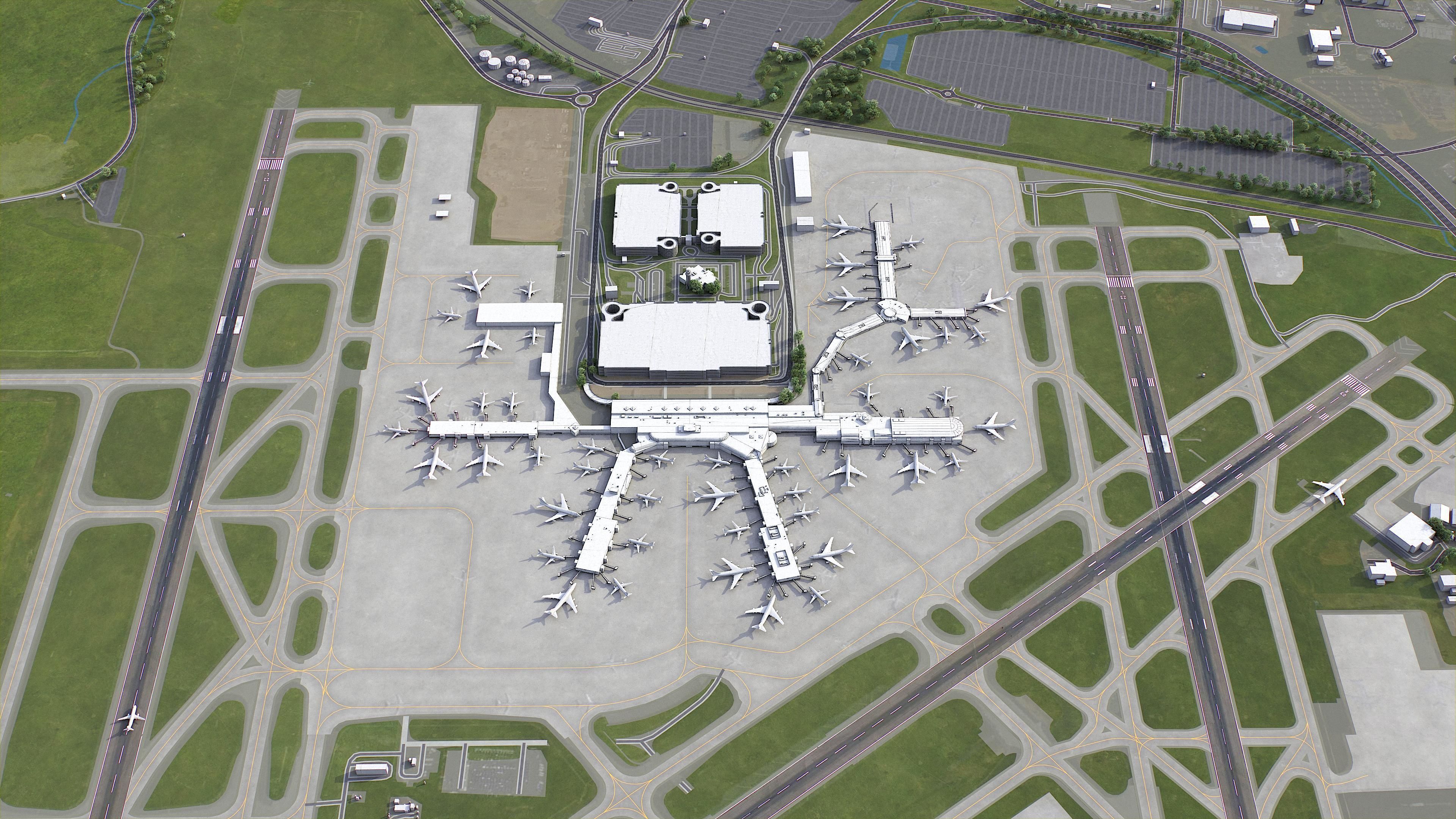 3D model Charlotte Douglas Airport VR / AR / low-poly | CGTrader