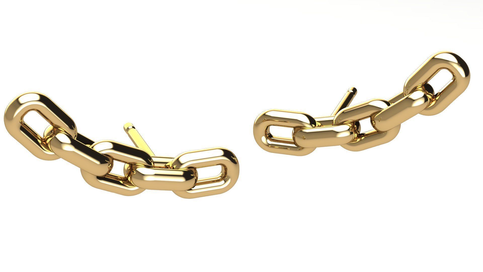 Chain Earring Ear-cuff 20 mm 3D model 3D printable | CGTrader