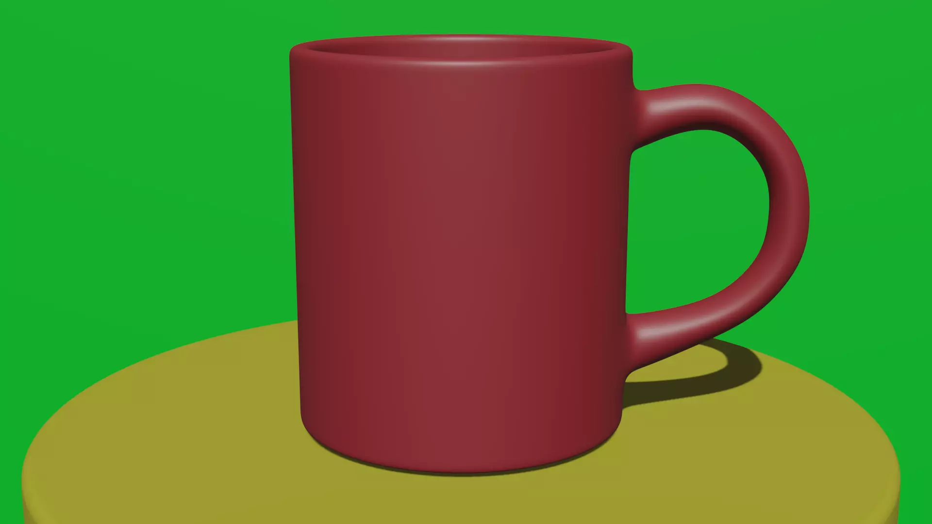 Mug with a round chair and basic scene 3D model animated | CGTrader