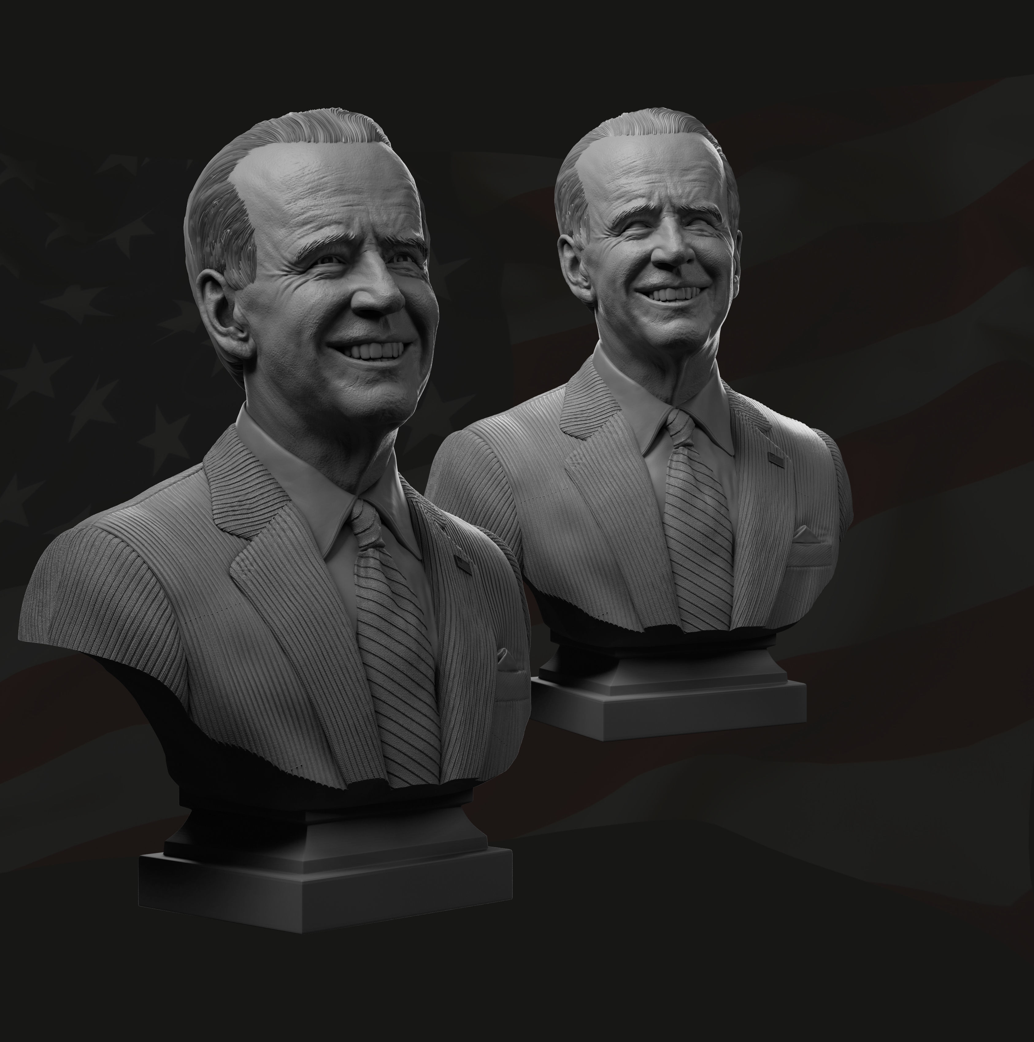 Joe Biden v2 3D model 3D printable | CGTrader