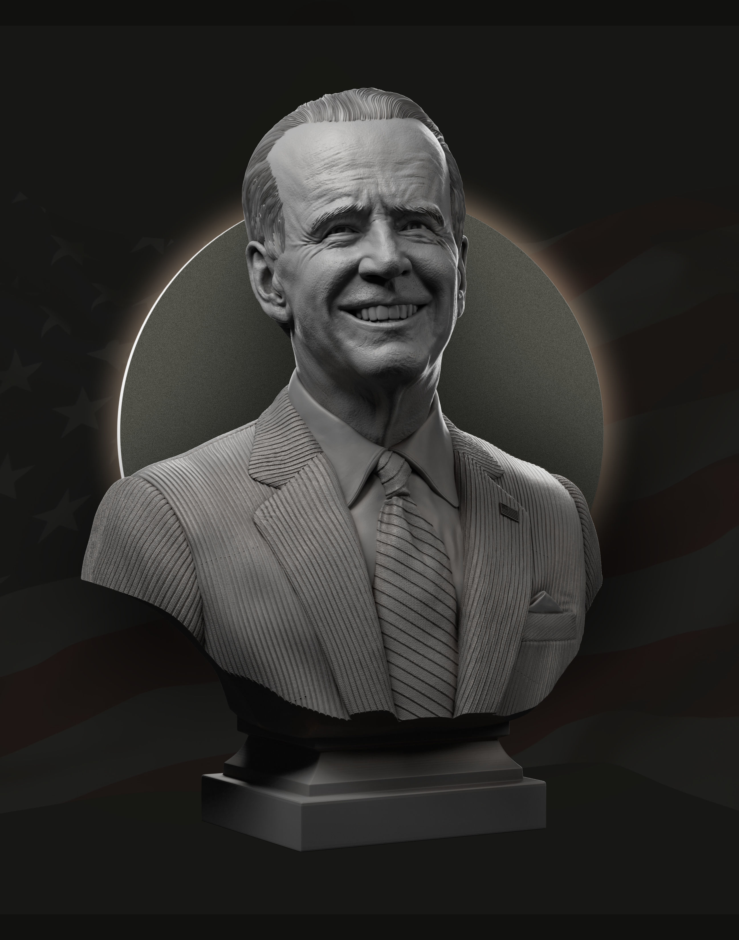 Joe Biden v2 3D model 3D printable | CGTrader