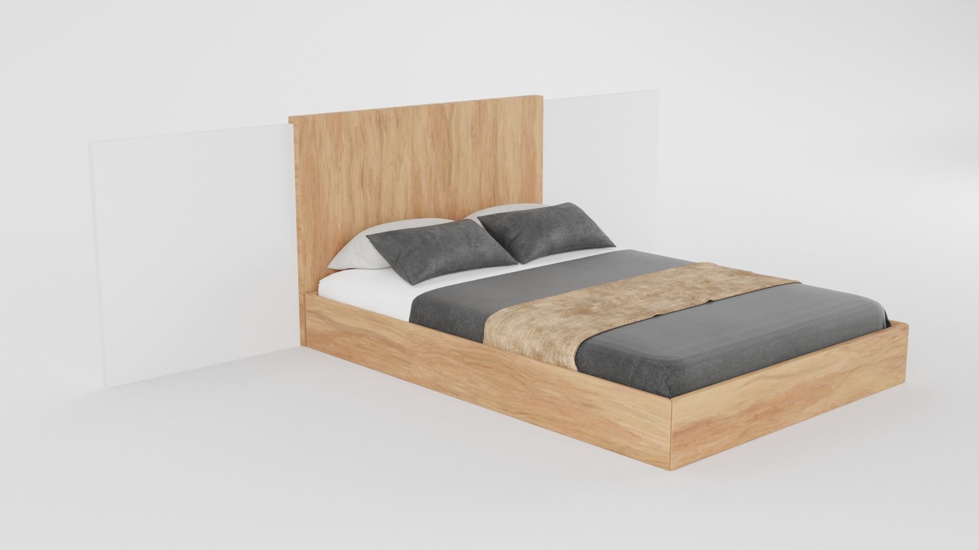 Simple bed free 3D model | CGTrader