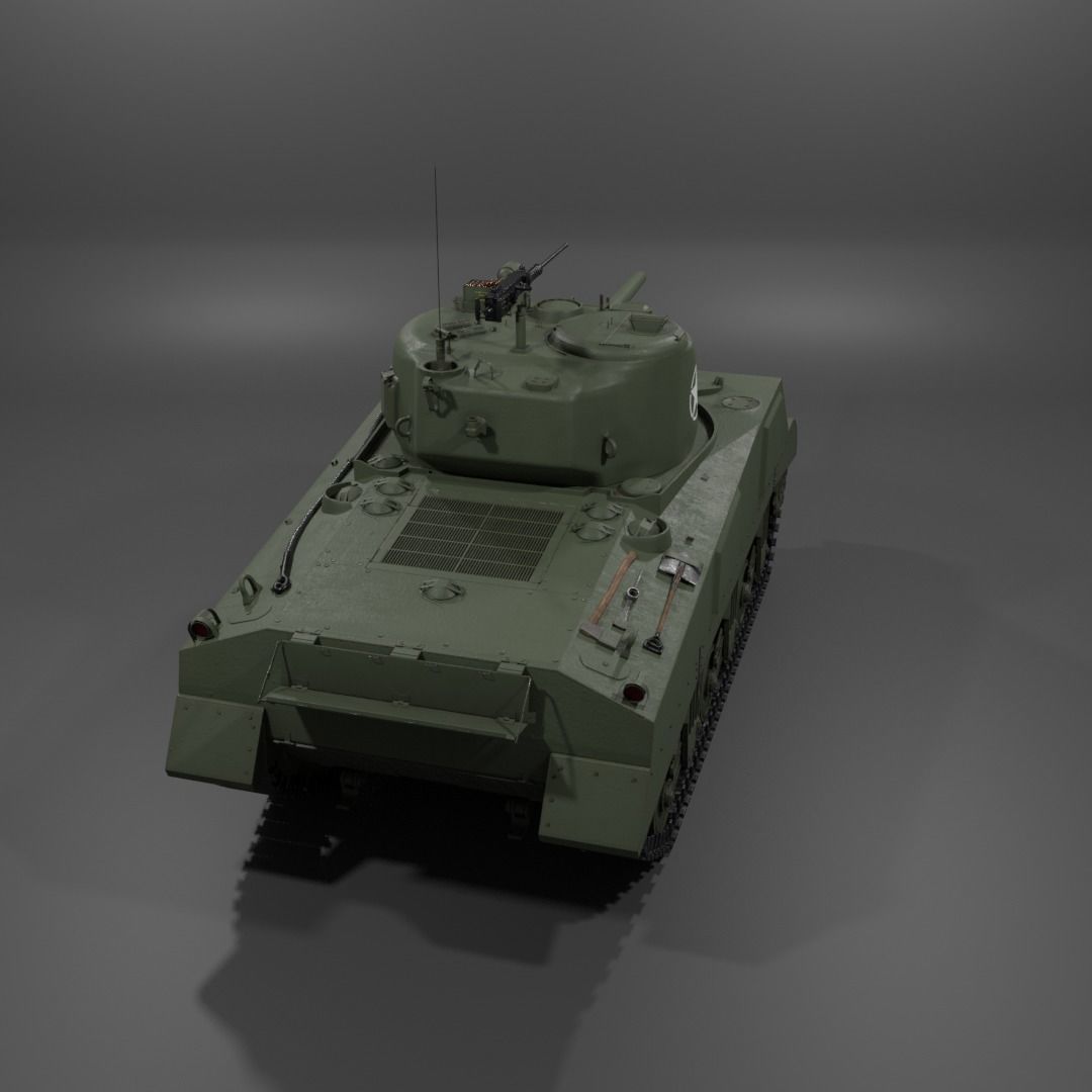 M4A2 Sherman Medium Tank free 3D model | CGTrader