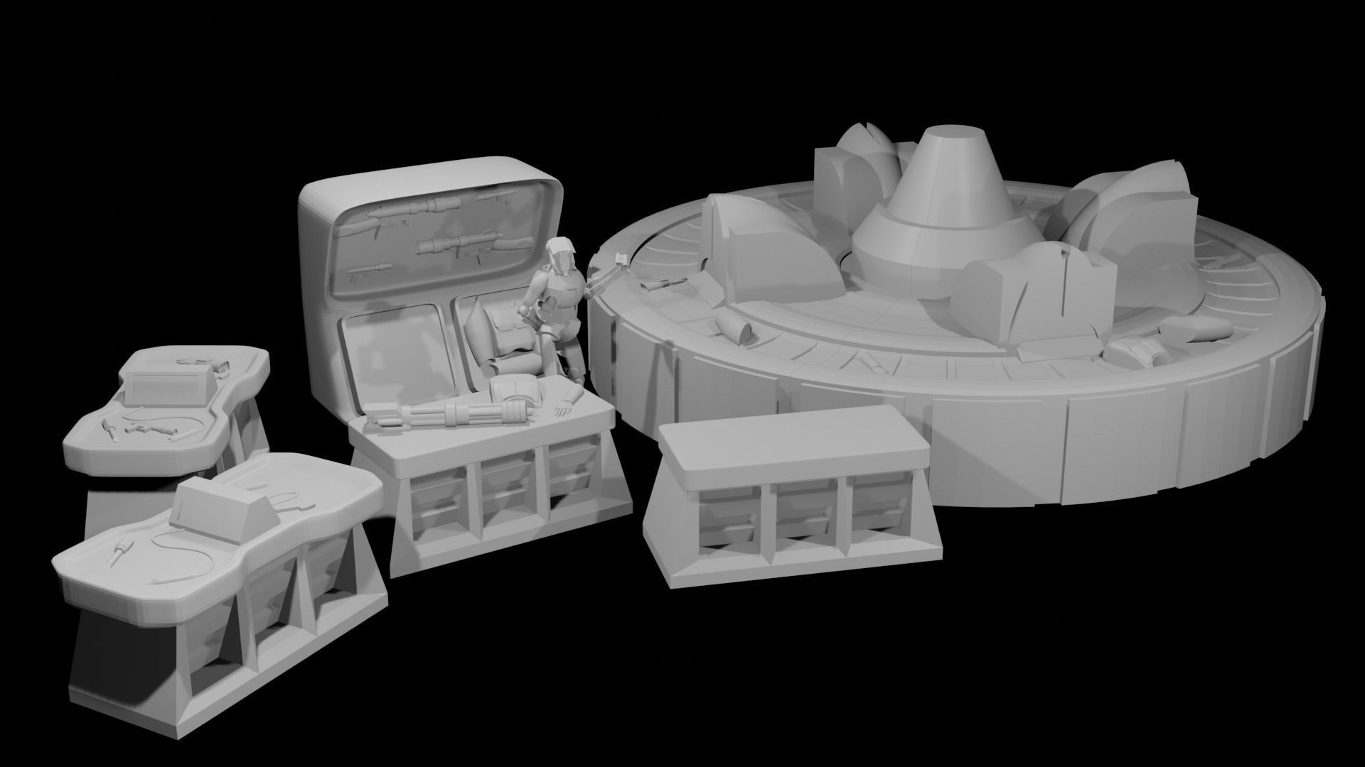 Armoury Room Pack 3D model 3D printable | CGTrader