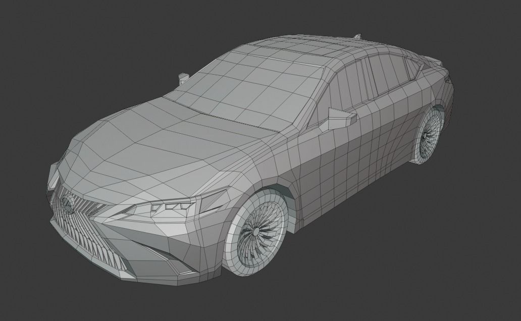 3D model Lexus es300 2020 low poly 3D model VR / AR / low-poly | CGTrader