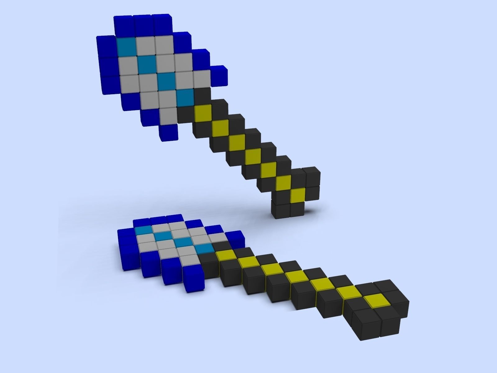 Minecraft shovel cosplay 3d printed model for 3D printing 3D model 3D ...