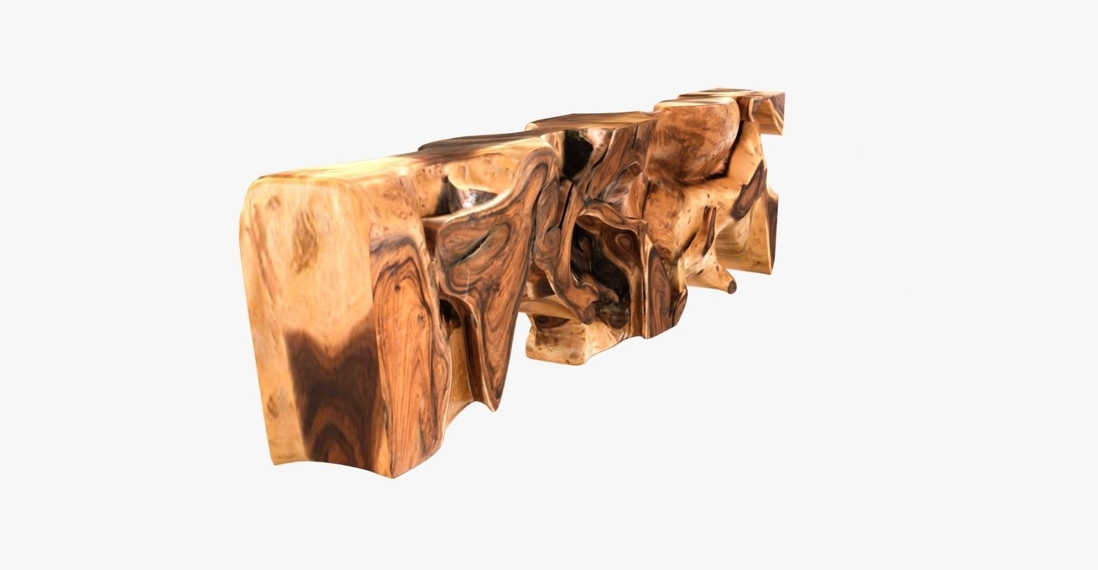 Chamcha Wood Console Table 3D model | CGTrader