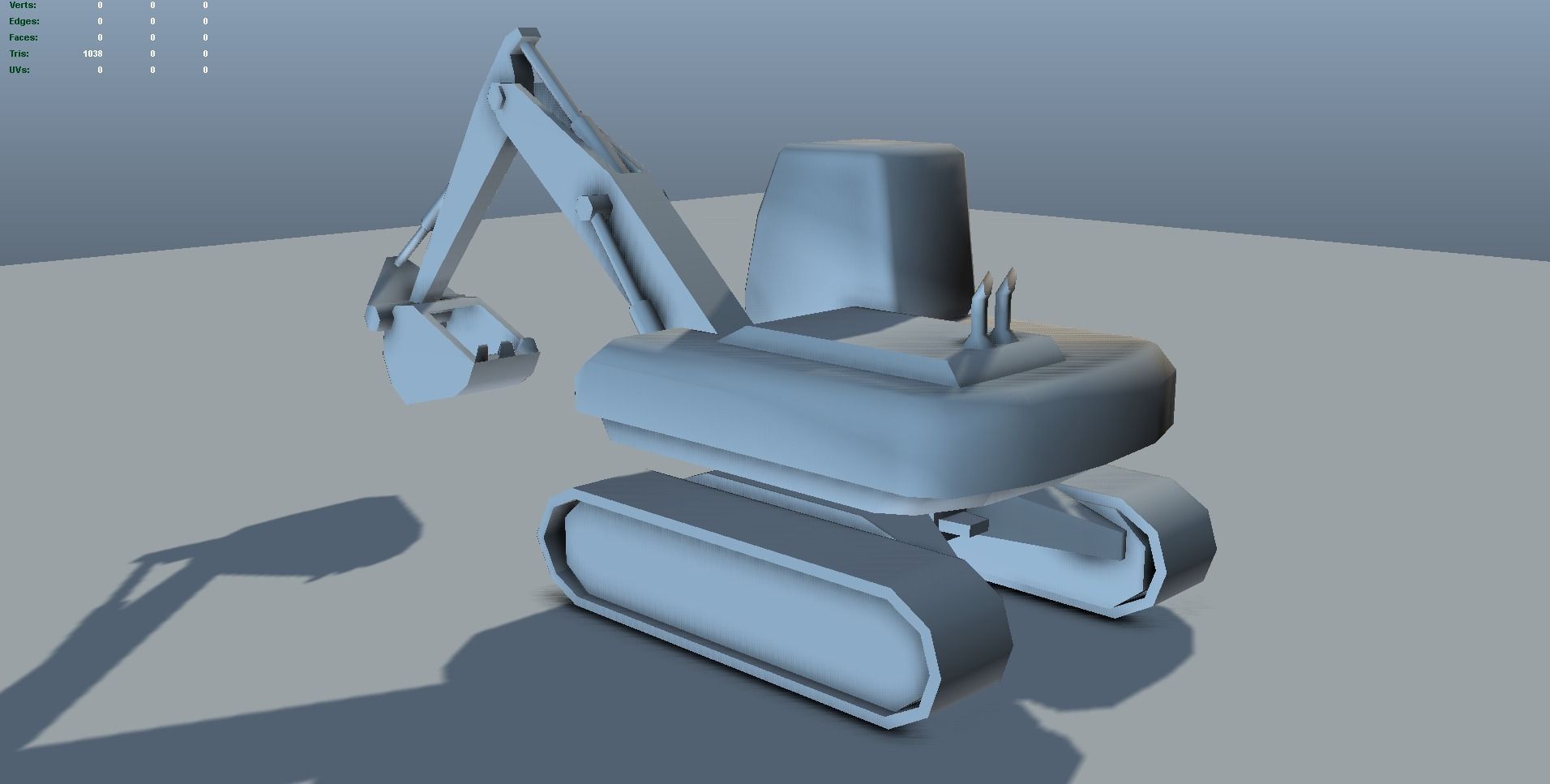 3D model Digger - low poly orange excavator VR / AR / low-poly | CGTrader