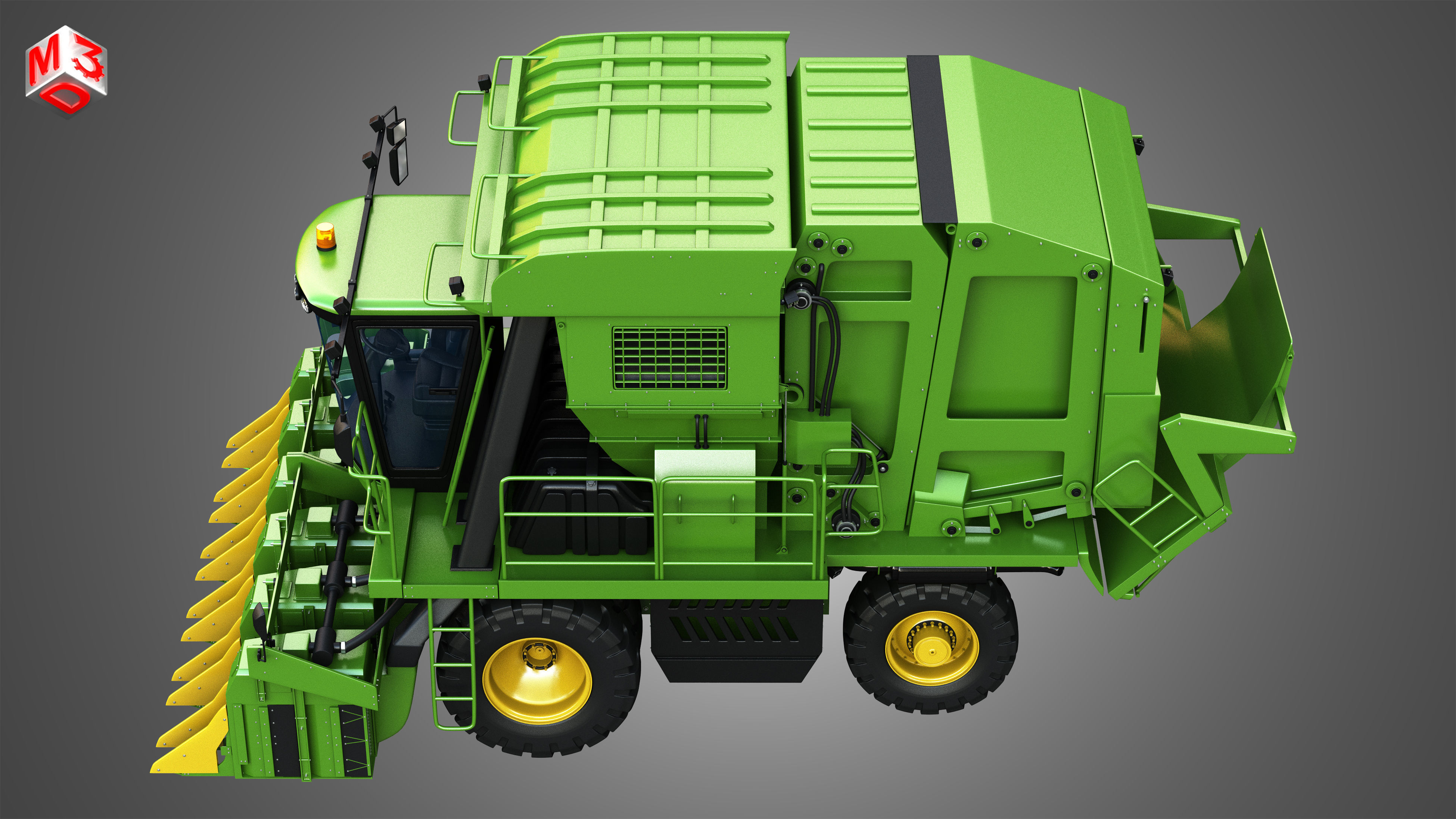 JD - 7760 Combine Harvester - Cotton Picker 3D model | CGTrader