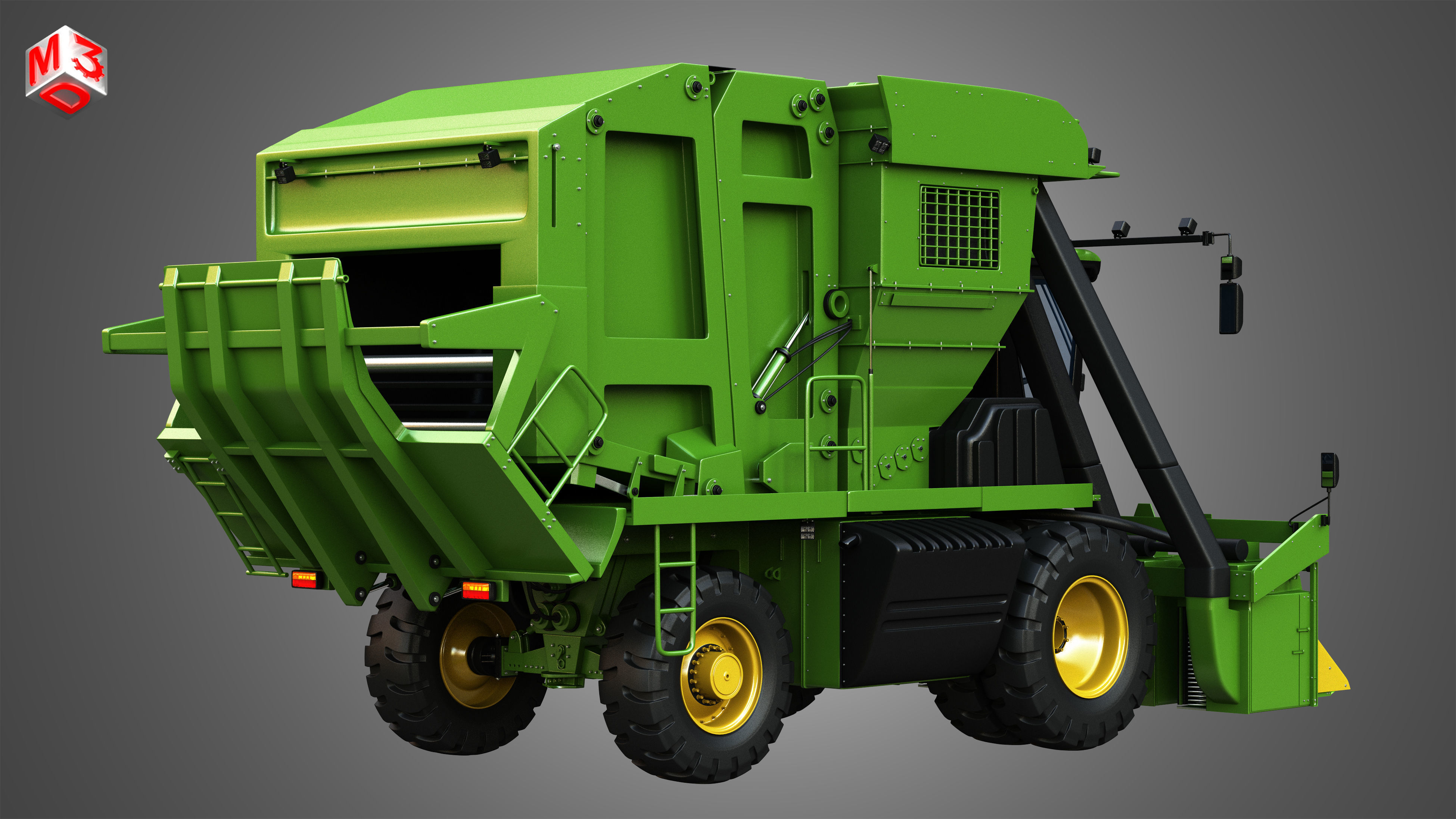 JD - 7760 Combine Harvester - Cotton Picker 3D model | CGTrader