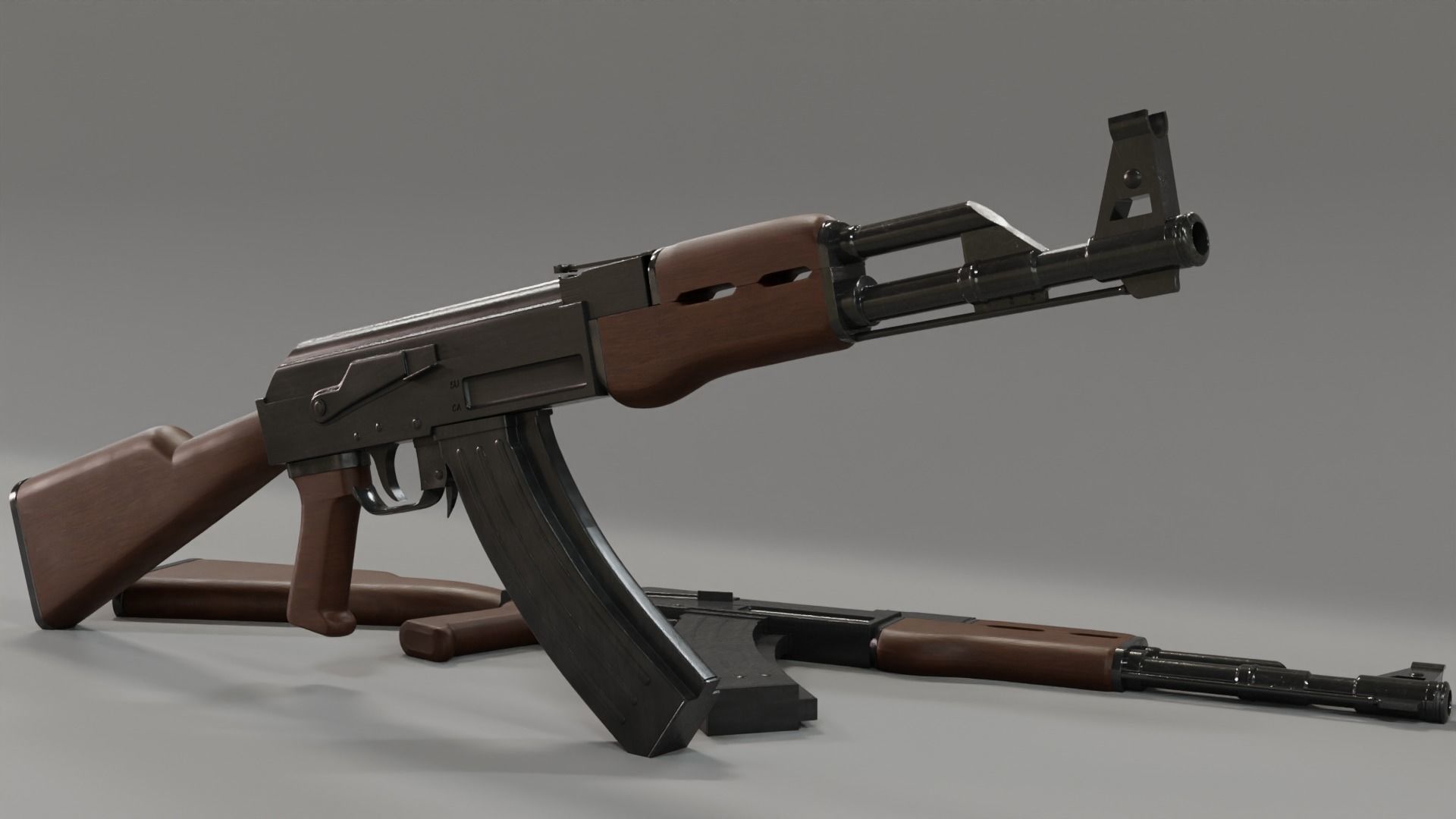 Ak-47 High Poly rifle 3D model | CGTrader