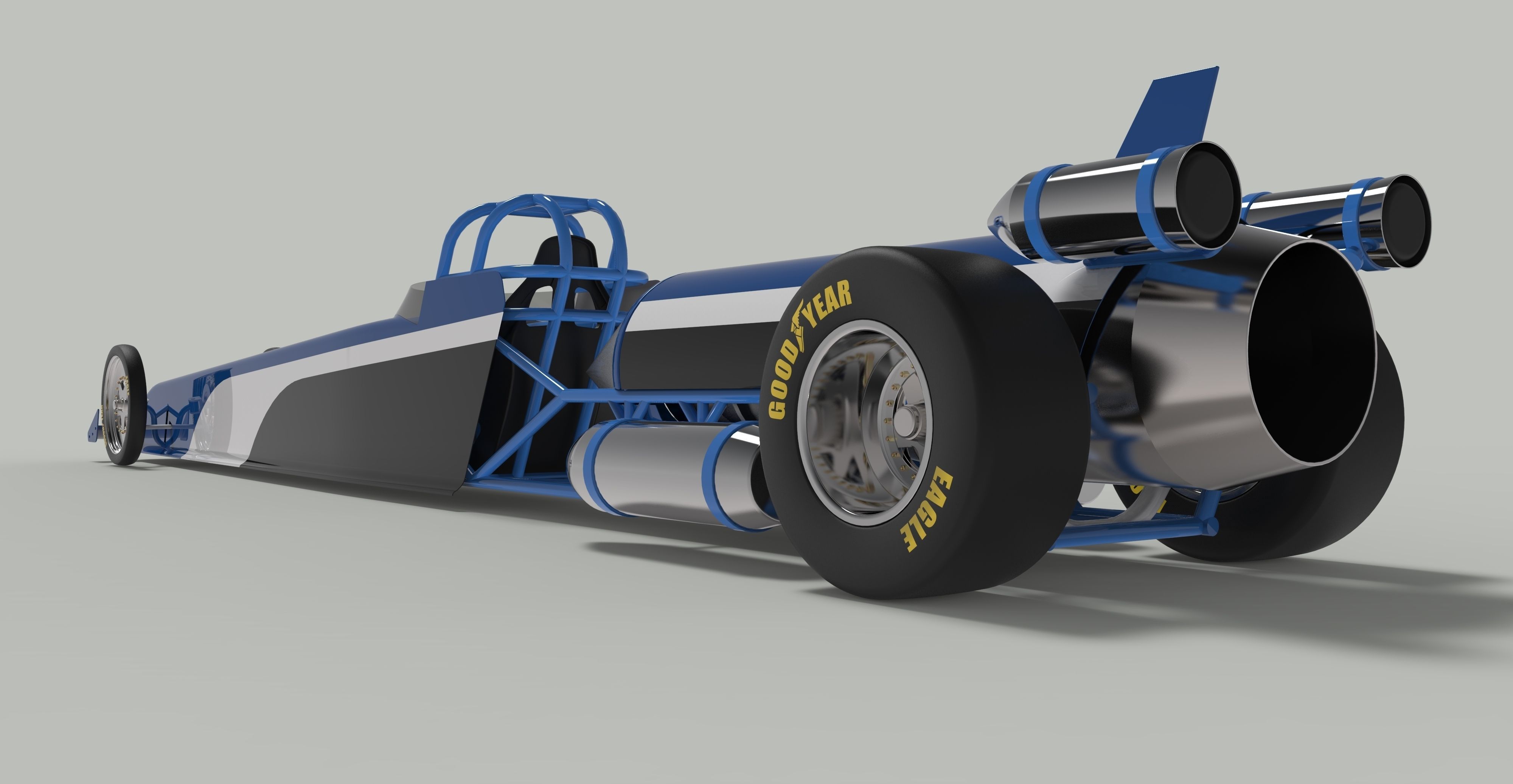Jet dragster 3D model | CGTrader