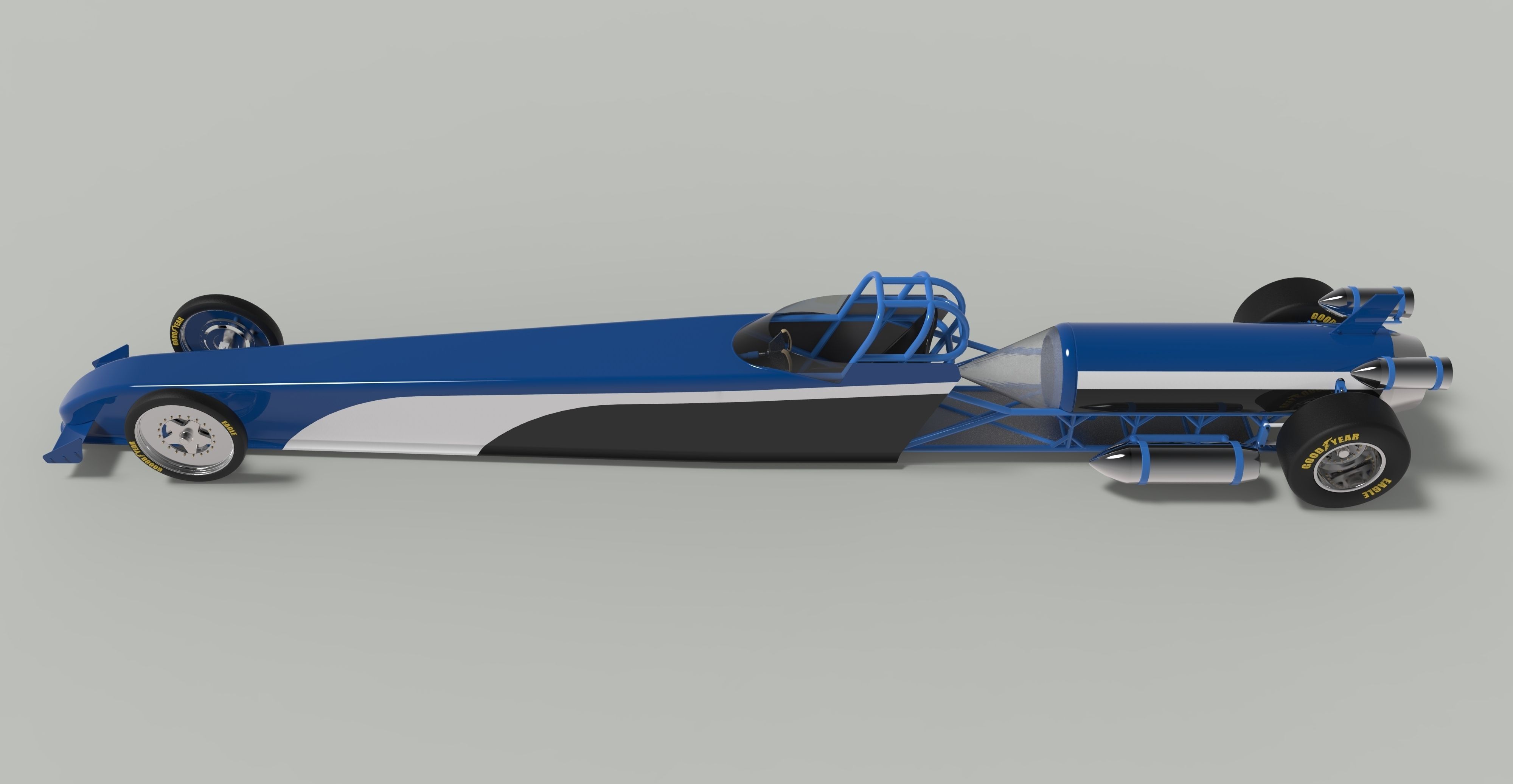 Jet dragster 3D model | CGTrader