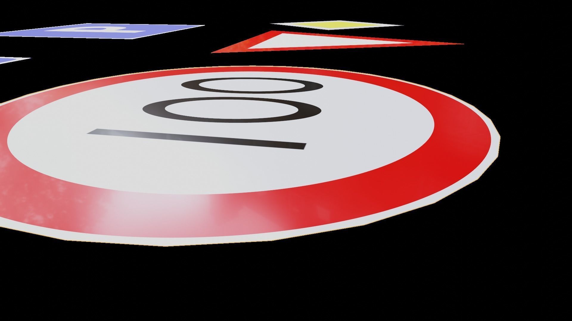 Traffic road signs - used NODES func only free VR / AR / low-poly 3D ...