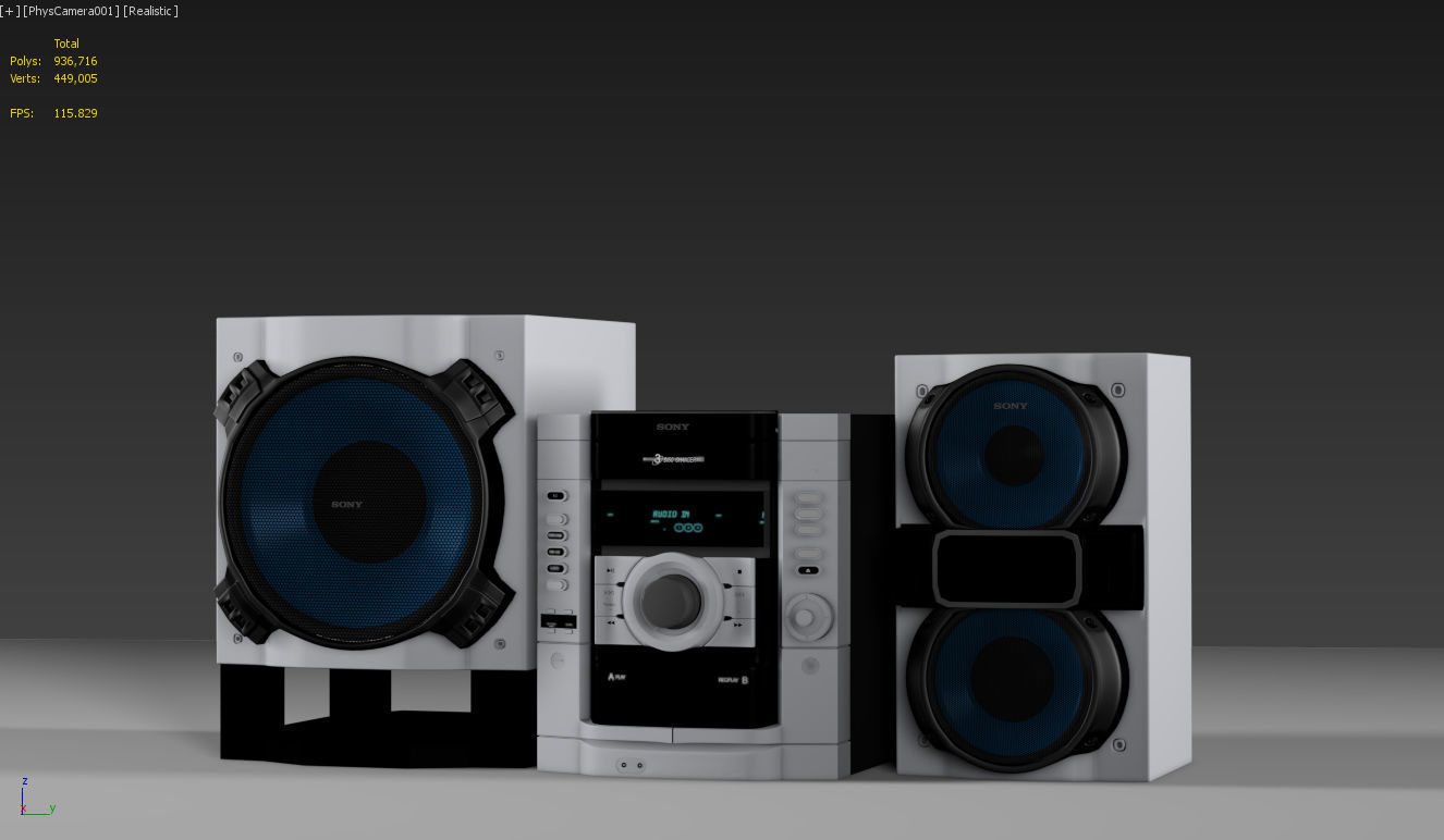 Sony MHC-RG590S 3D model | CGTrader