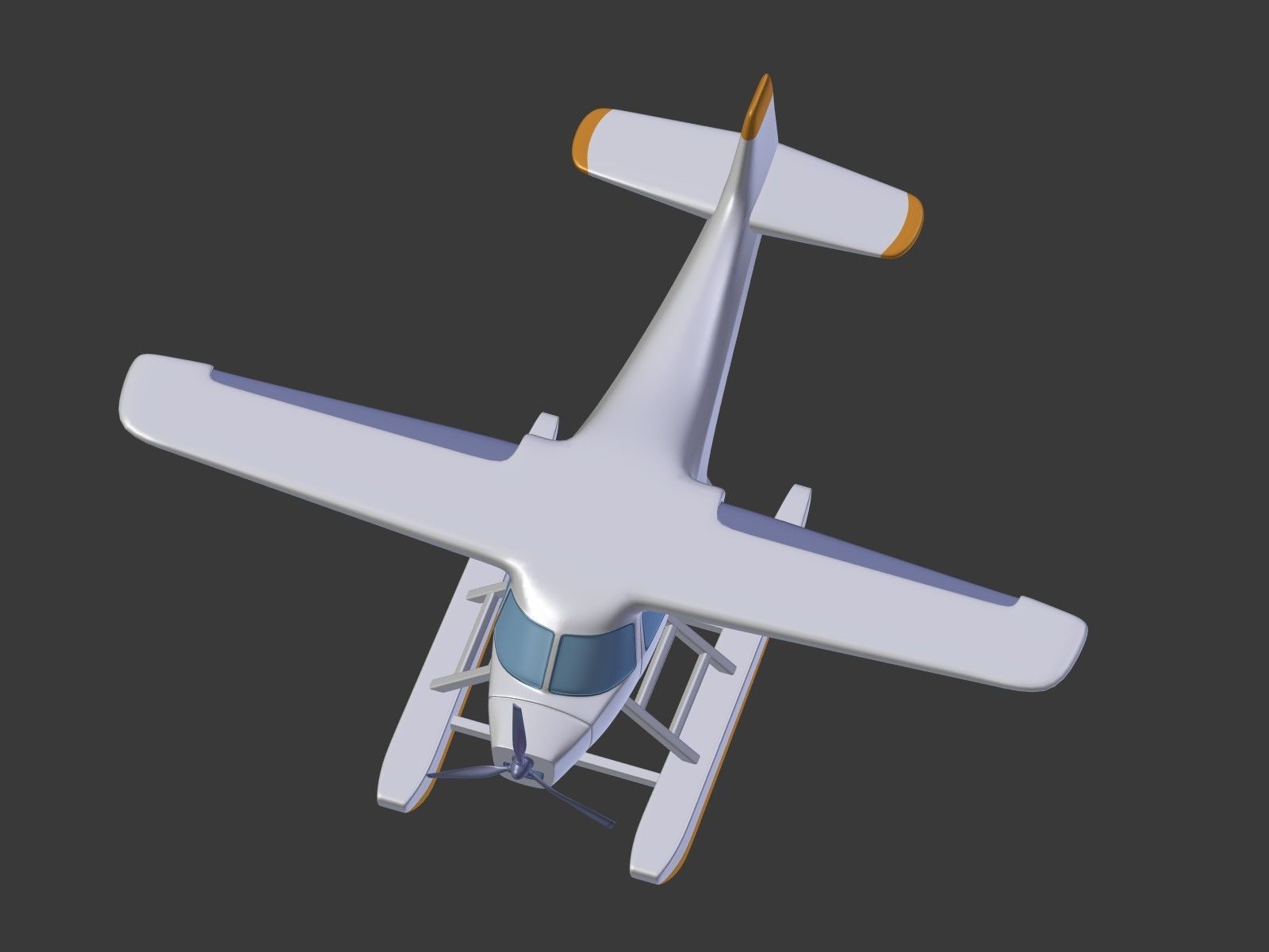 3D model Cartoon Sea Plane - Seaplane VR / AR / low-poly | CGTrader