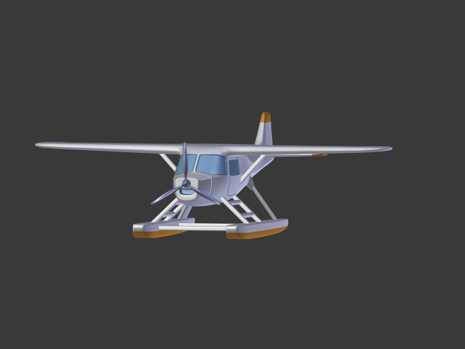 3D model Cartoon Sea Plane - Seaplane VR / AR / low-poly | CGTrader