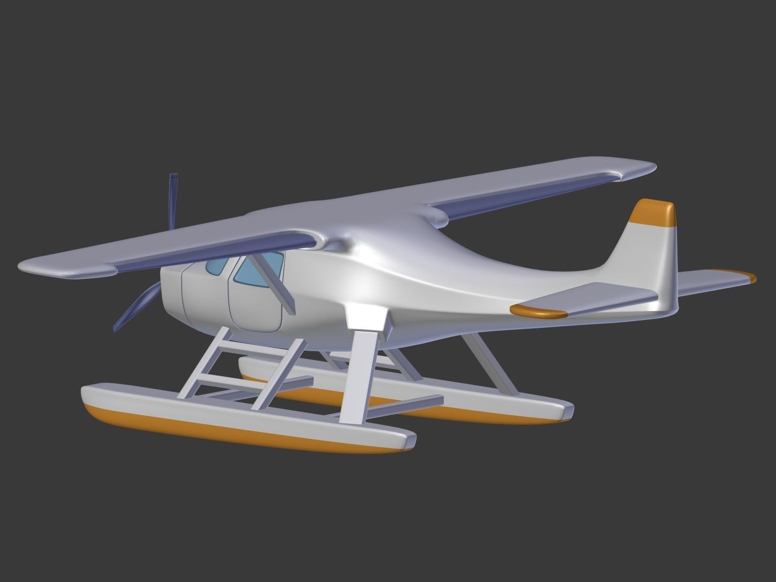 3D model Cartoon Sea Plane - Seaplane VR / AR / low-poly | CGTrader