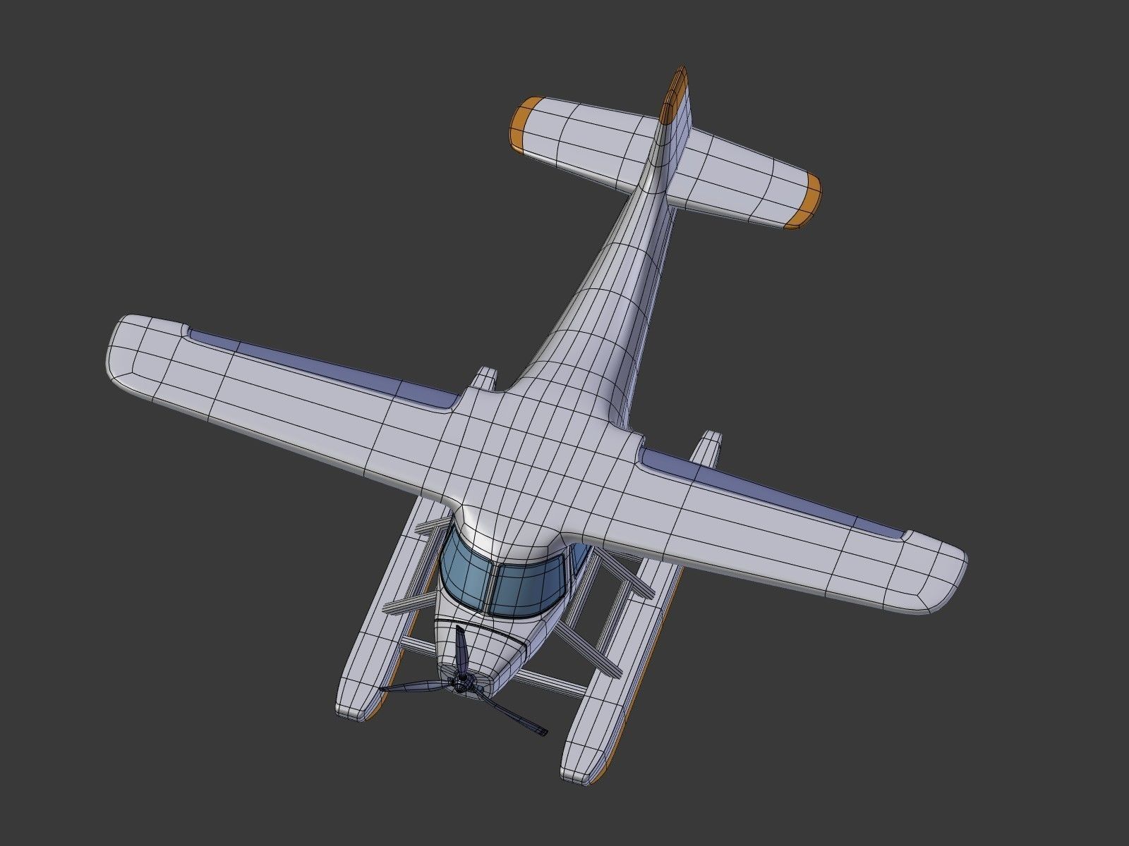 3D model Cartoon Sea Plane - Seaplane VR / AR / low-poly | CGTrader