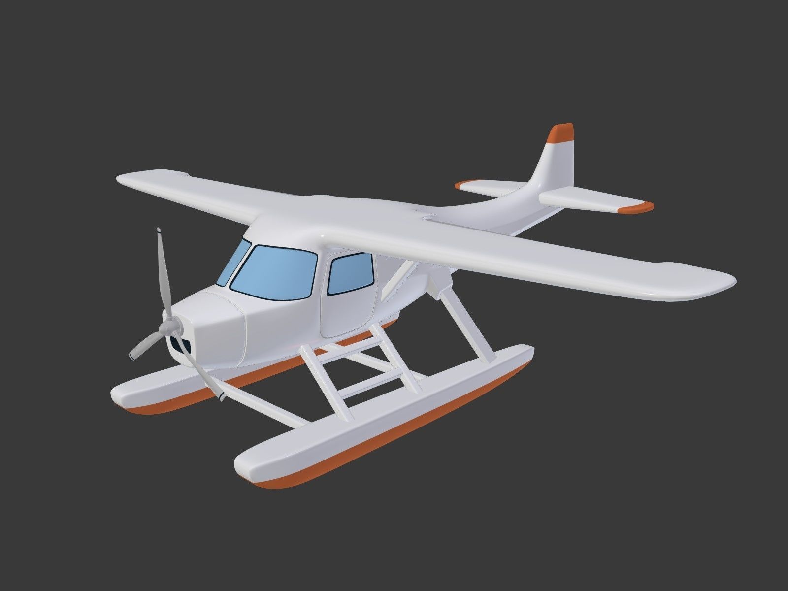 3D model Cartoon Sea Plane - Seaplane VR / AR / low-poly | CGTrader