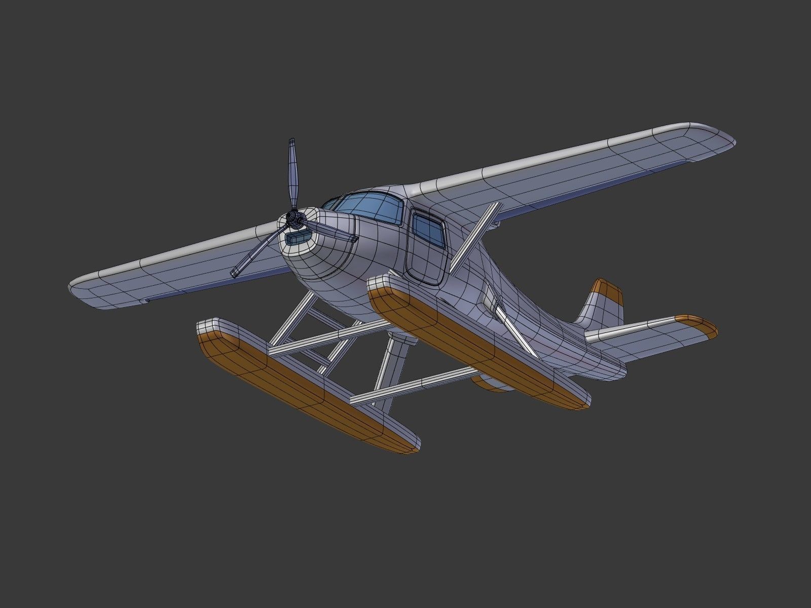 3D model Cartoon Sea Plane - Seaplane VR / AR / low-poly | CGTrader