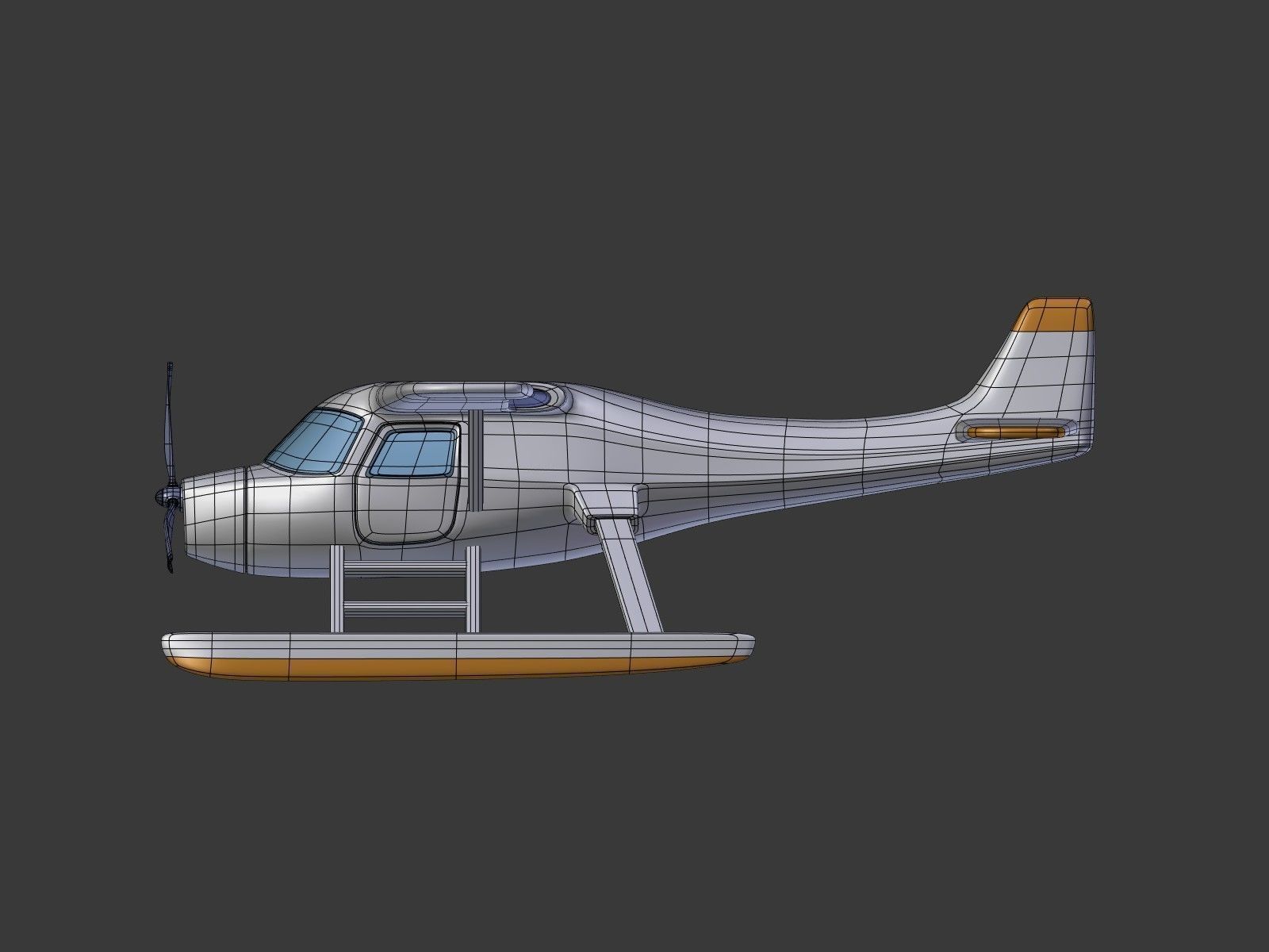 3D model Cartoon Sea Plane - Seaplane VR / AR / low-poly | CGTrader