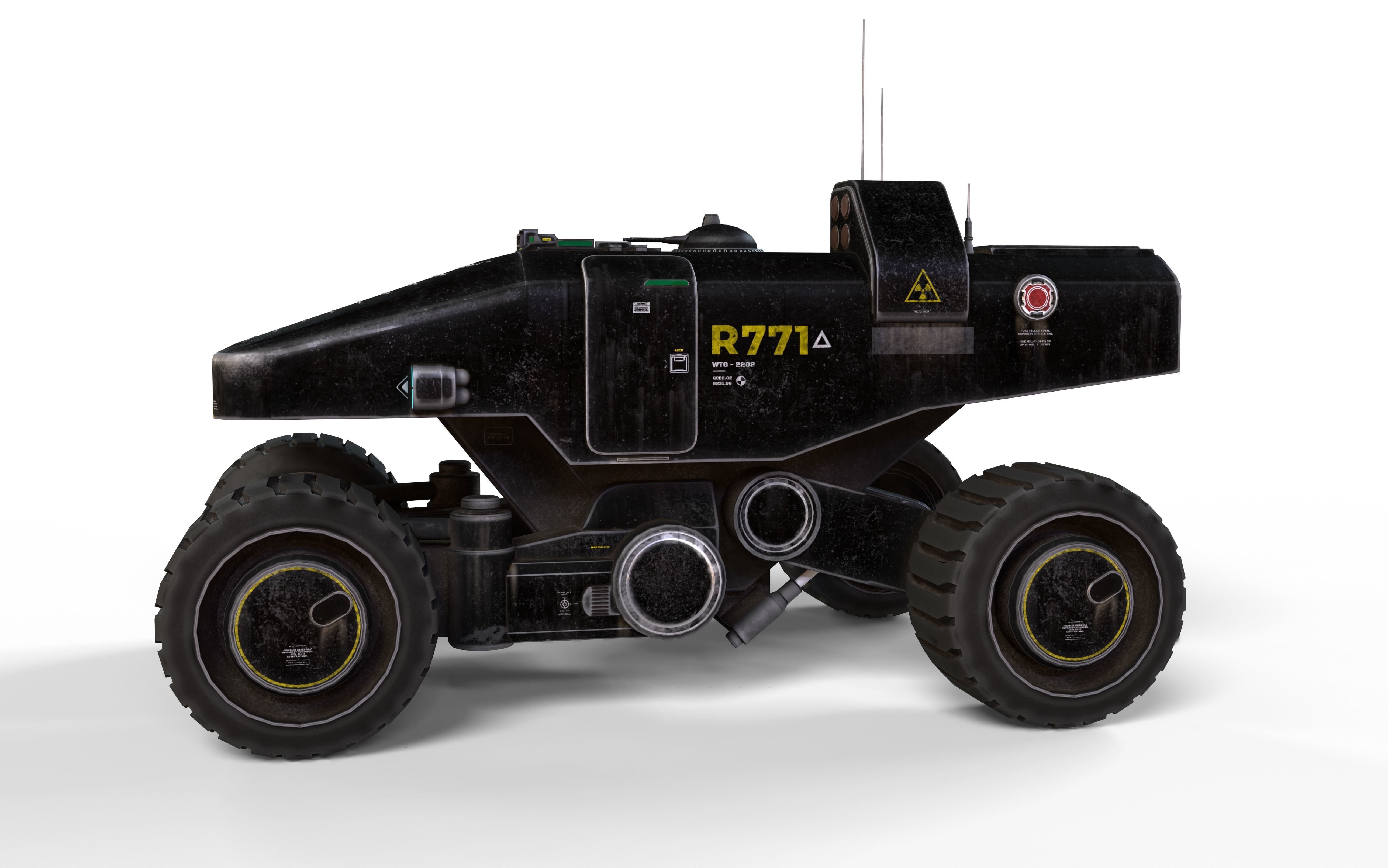 3D model Mars Rover Black Transporter Source Files Attached 8K Textures ...
