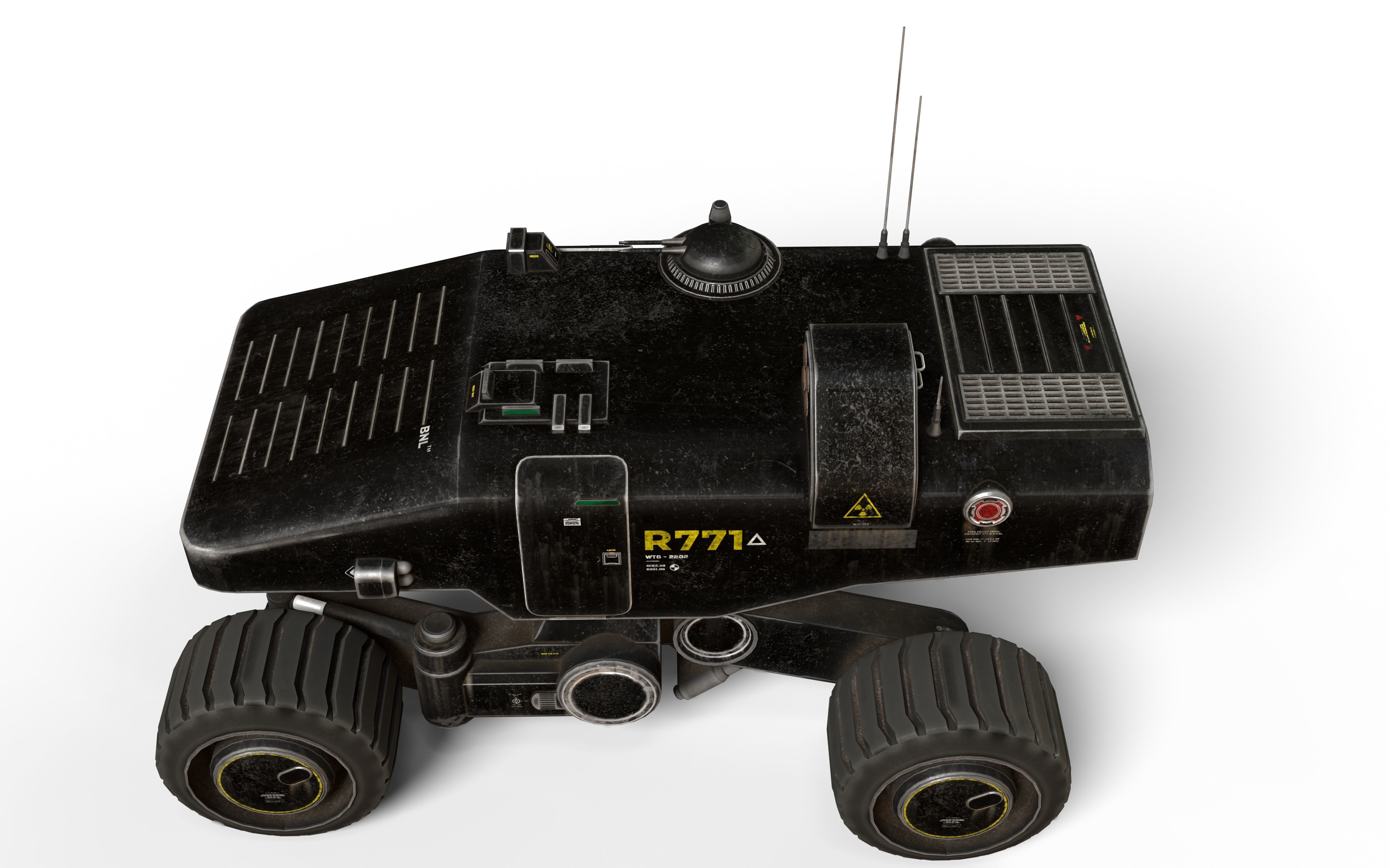 3D model Mars Rover Black Transporter Source Files Attached 8K Textures ...