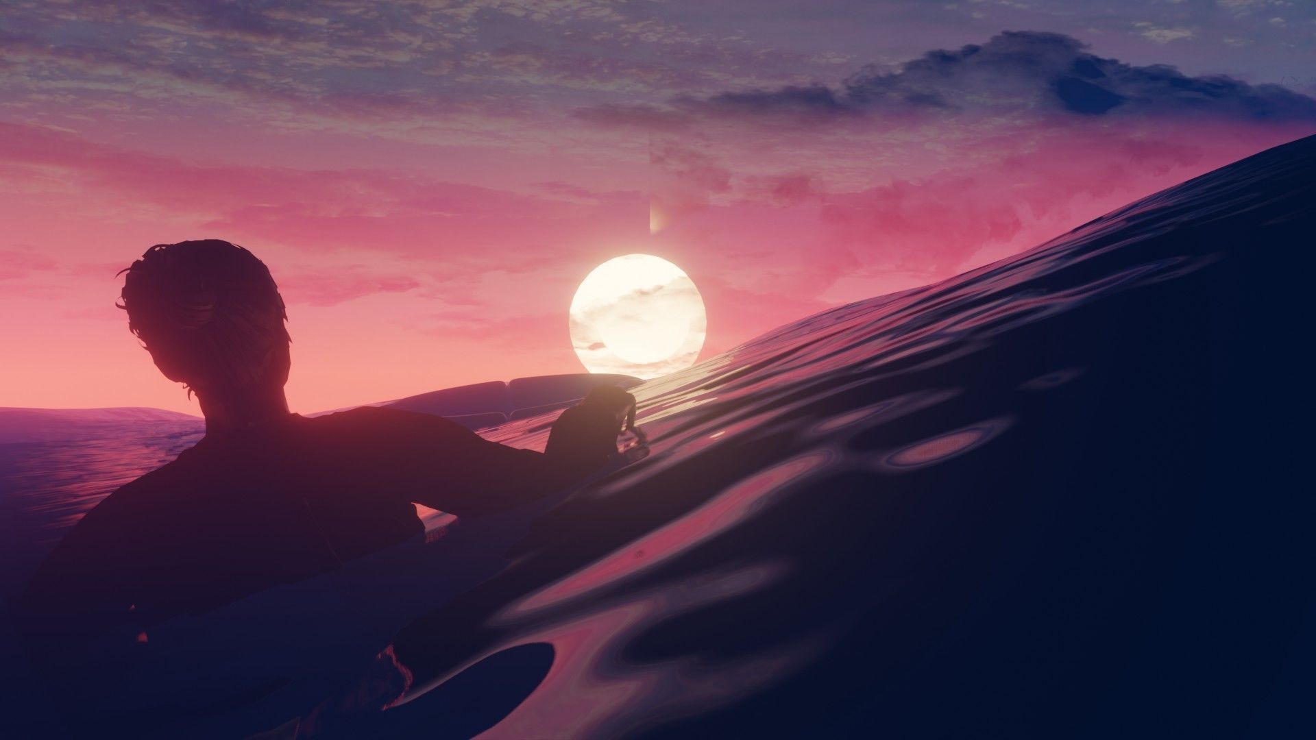 epic animated sunset scene blender project 3D model animated rigged ...