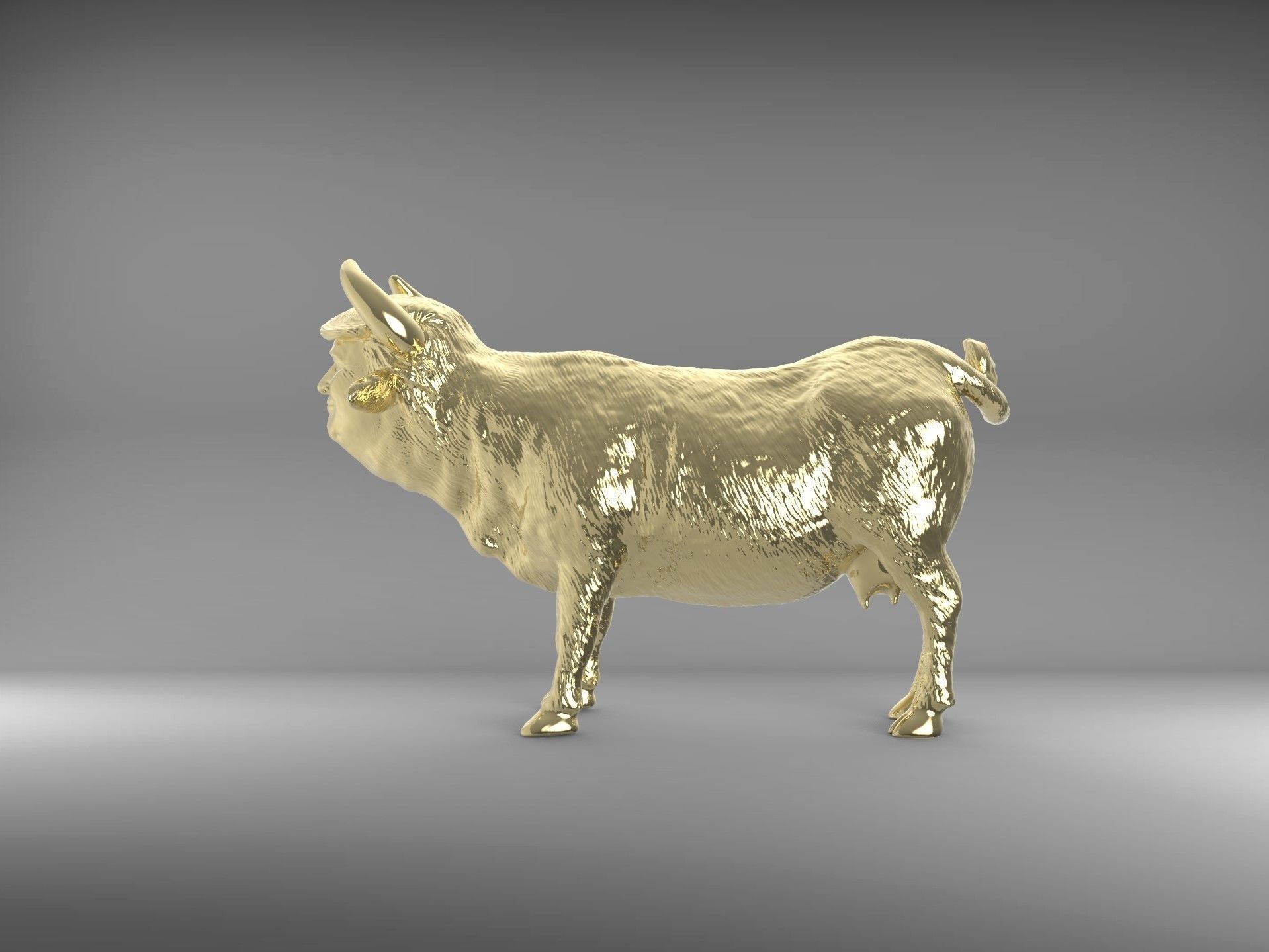 Donald Trump Golden Calf Cow 3D model 3D printable | CGTrader