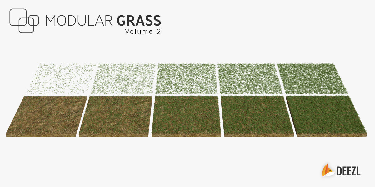 Modular Grass Volume 2 3D model | CGTrader