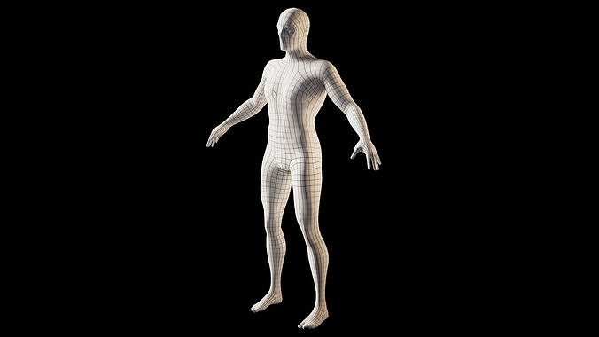3D model Human Male Base Mesh - 4 LOD Levels VR / AR / low-poly | CGTrader