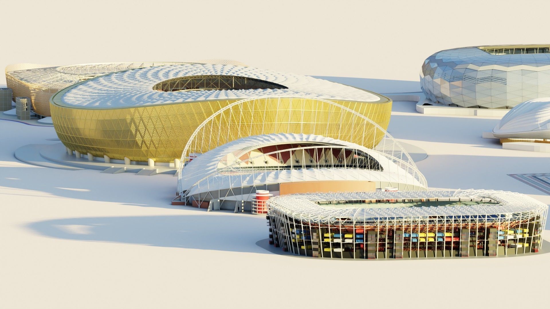 Fifa world cup 2022 qatar stadiums 3D Model Collection | CGTrader