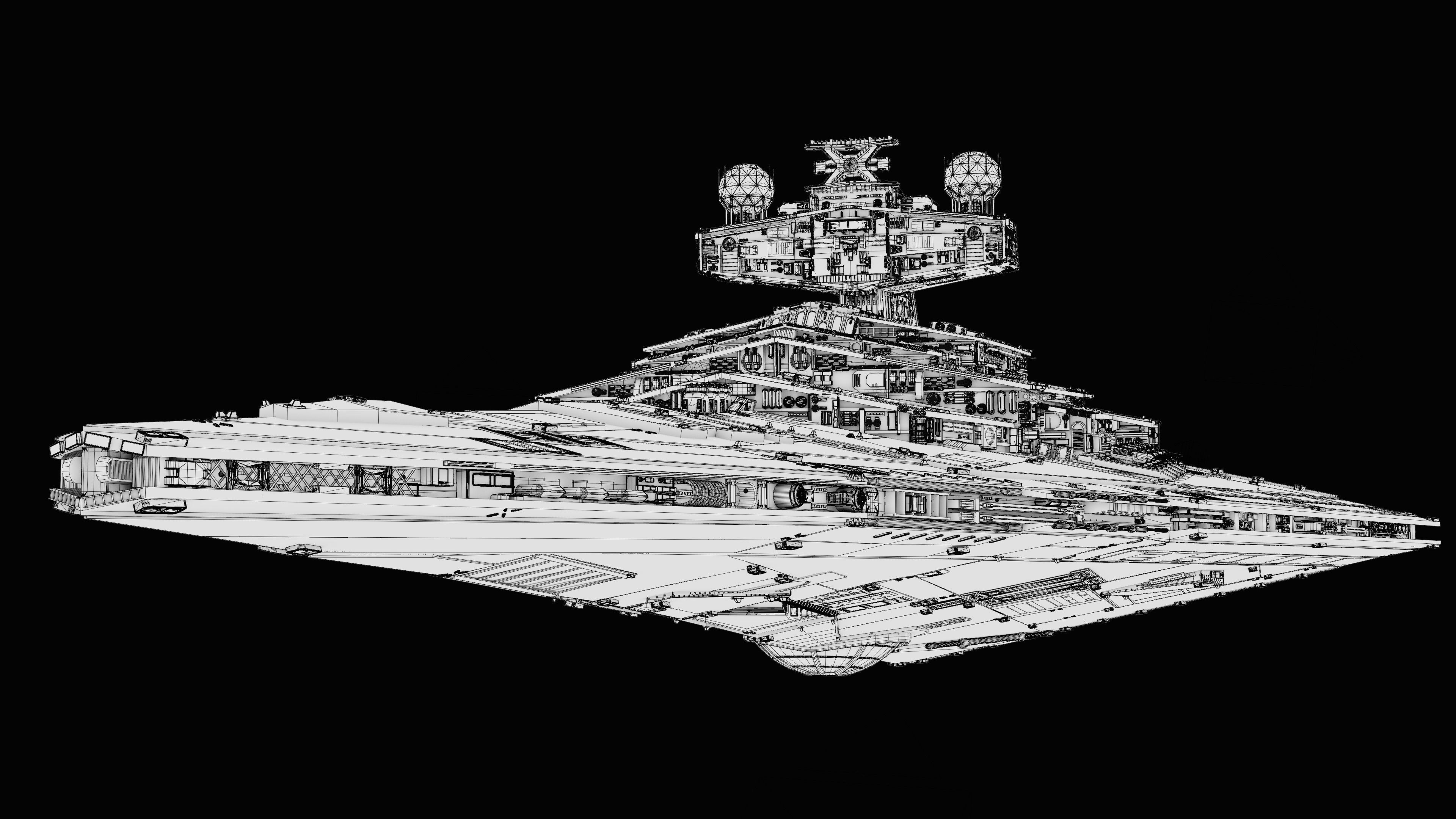 Imperial I-Class Star Destroyer 3D model rigged | CGTrader