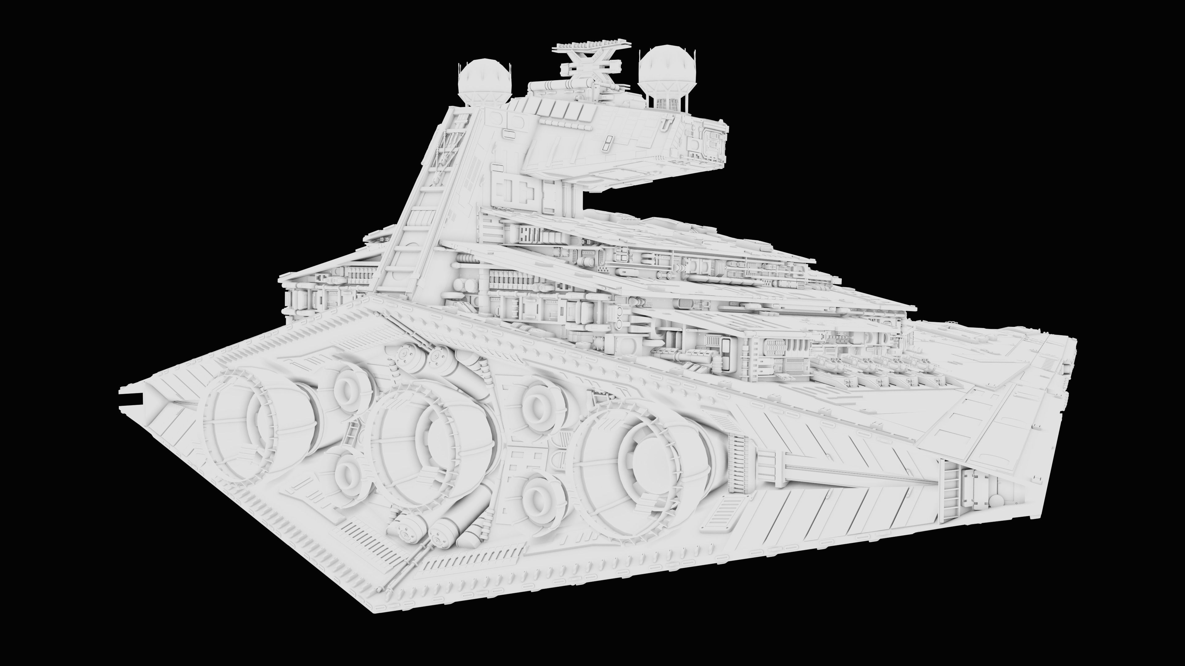 Imperial I-Class Star Destroyer 3D model rigged | CGTrader