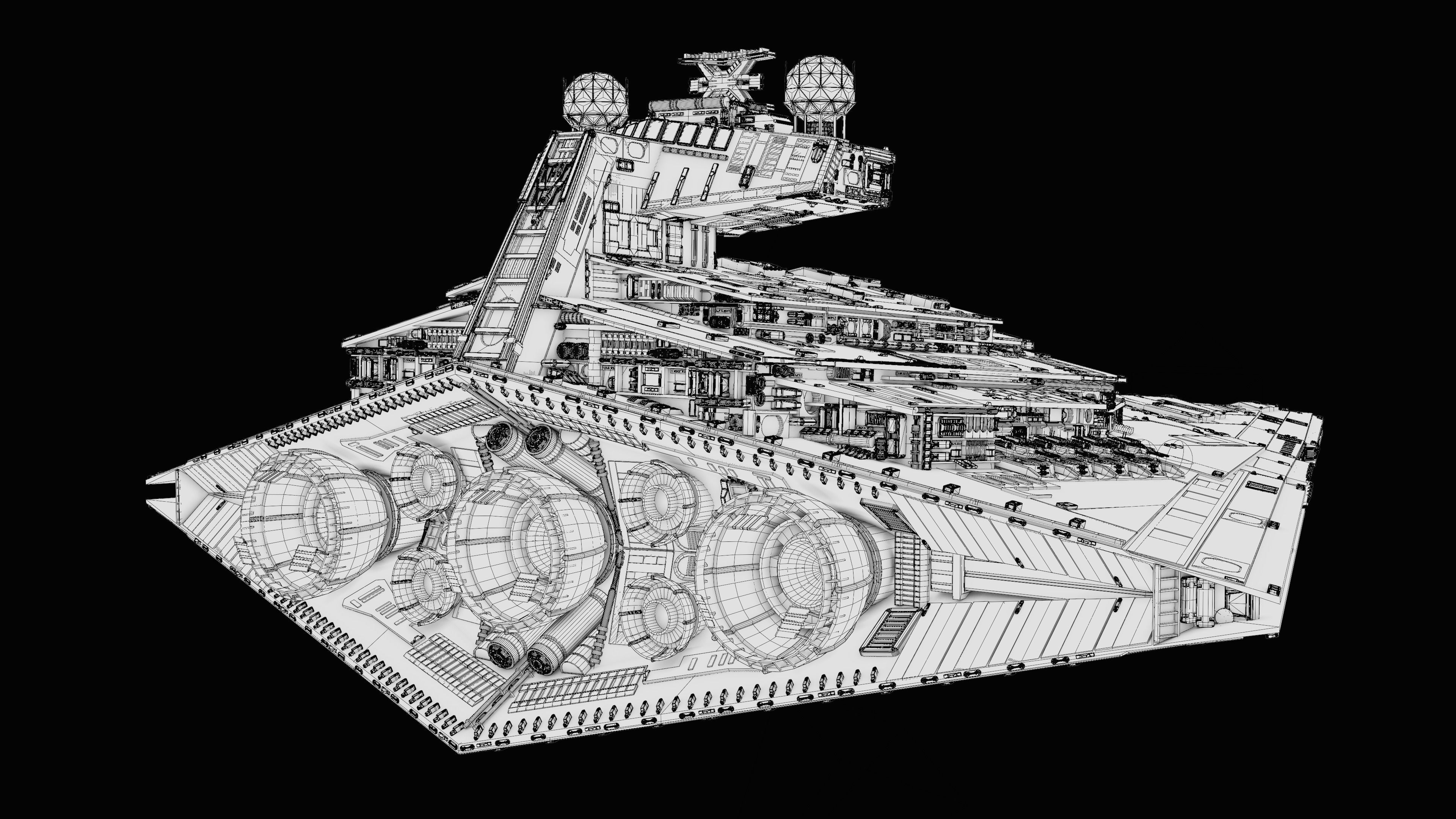 Imperial I-Class Star Destroyer 3D model rigged | CGTrader