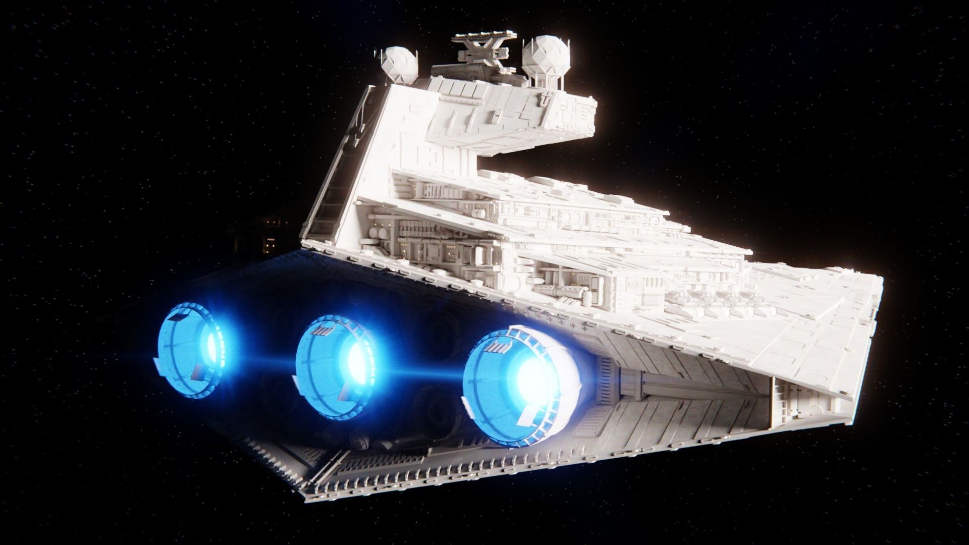 Imperial I-Class Star Destroyer 3D model rigged | CGTrader