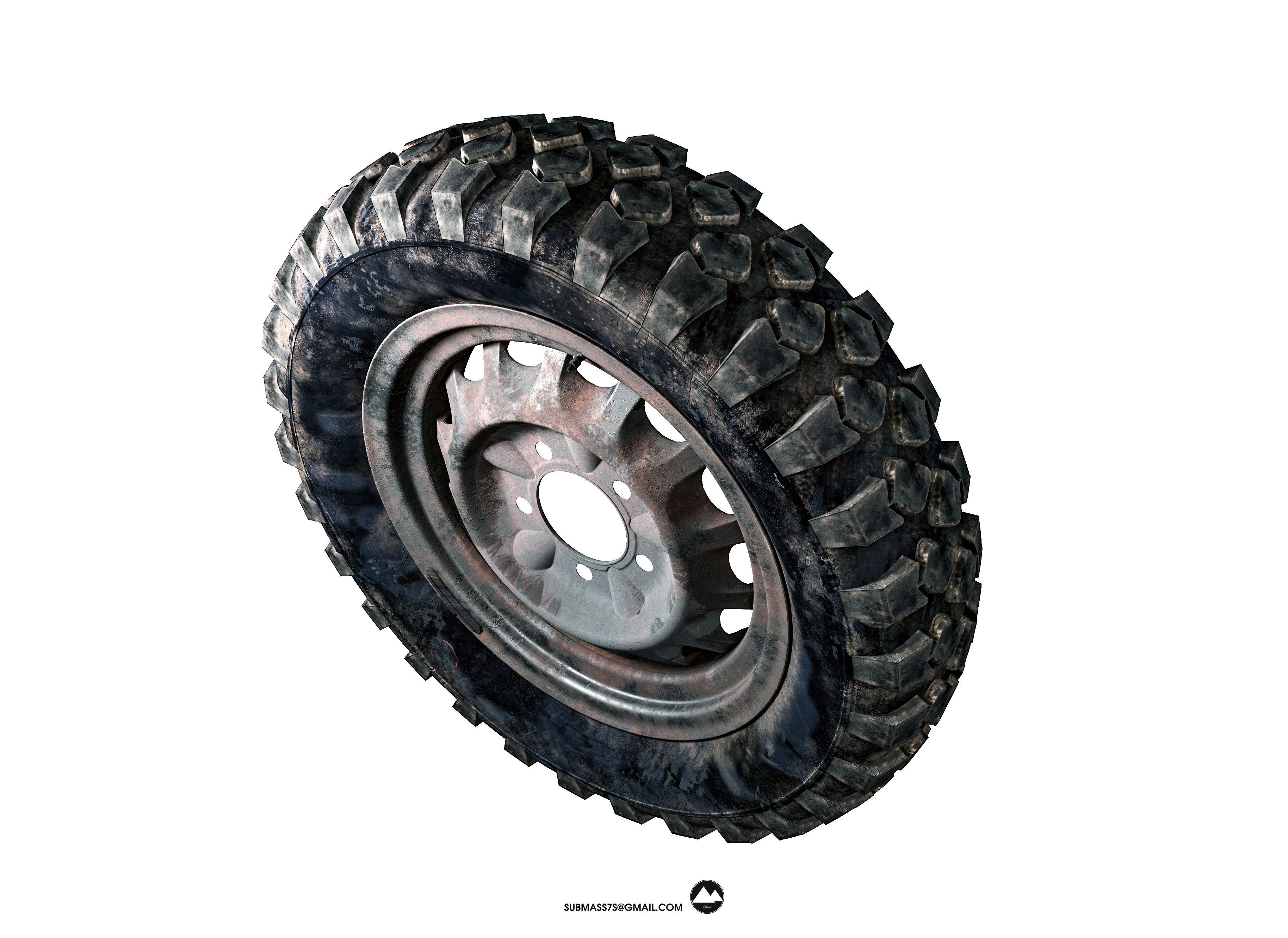Tyre disk 3D model | CGTrader