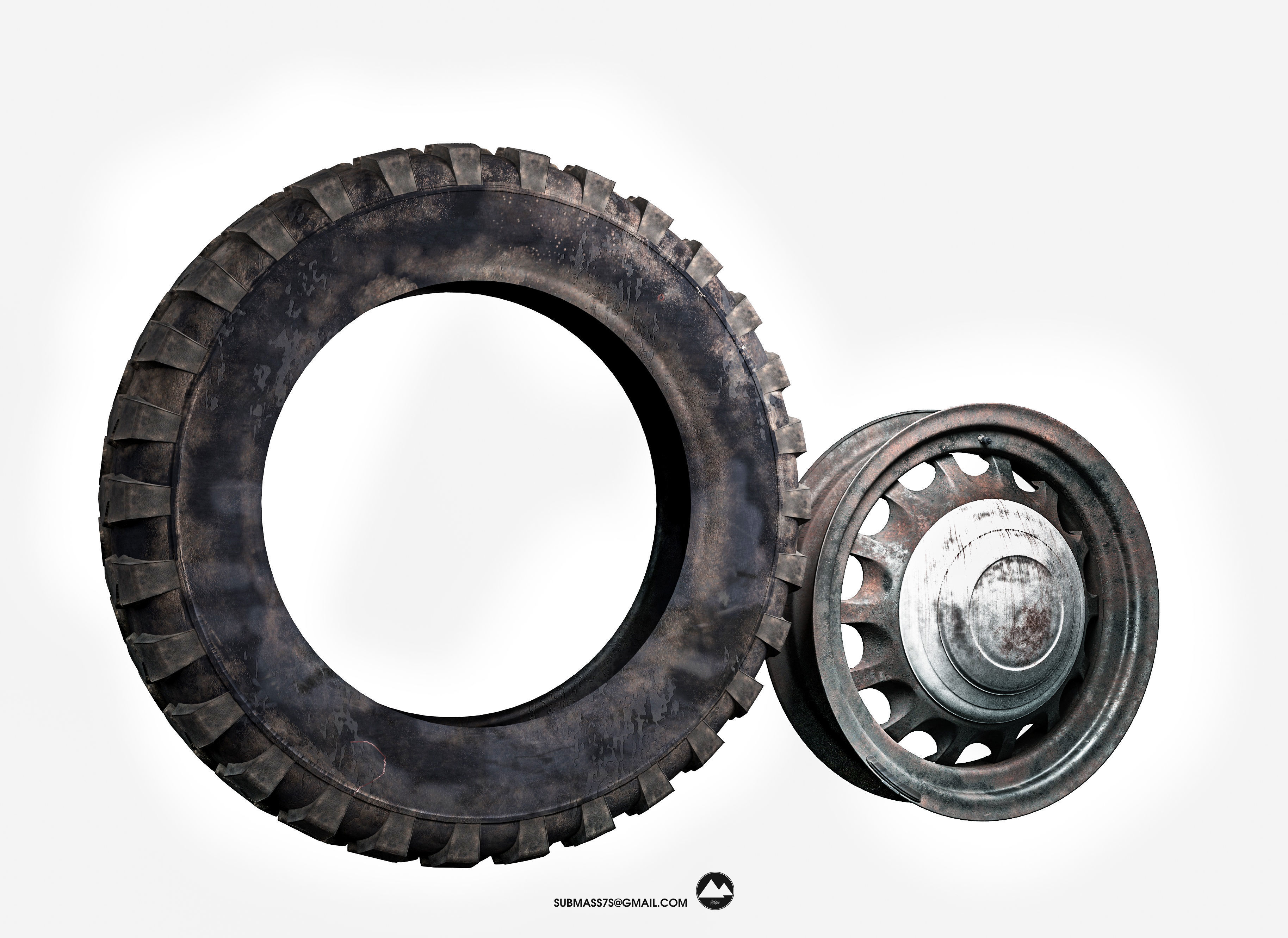 Tyre disk 3D model | CGTrader