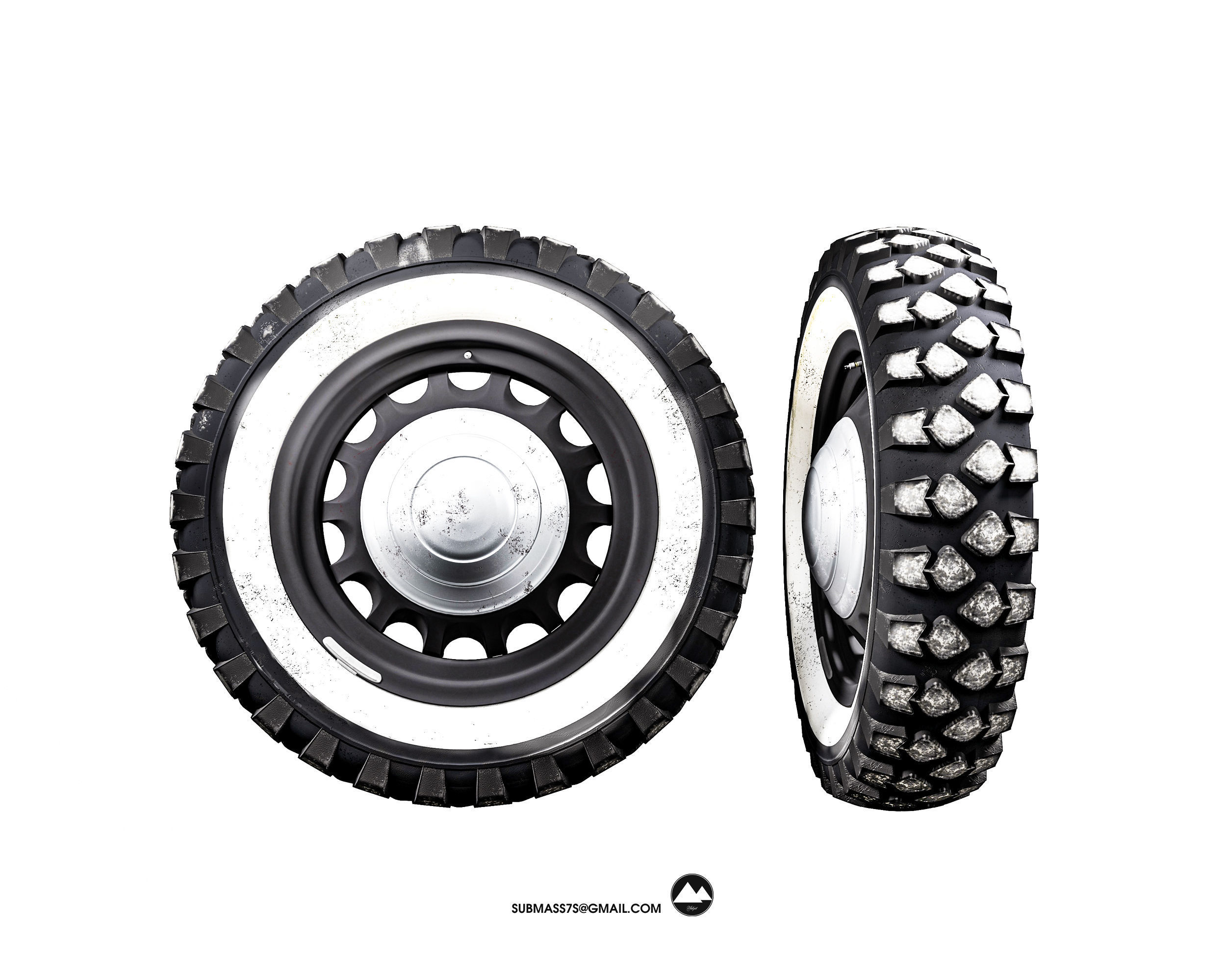 Tyre disk GAZ M 3D model | CGTrader