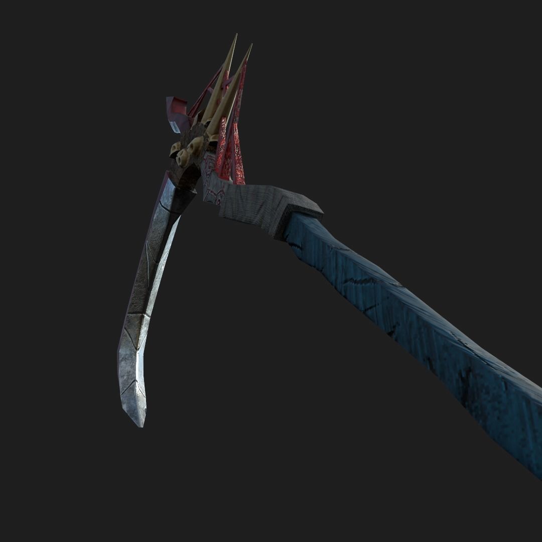3D model Horror Fantasy Scythe Game Ready Model VR / AR / low-poly ...