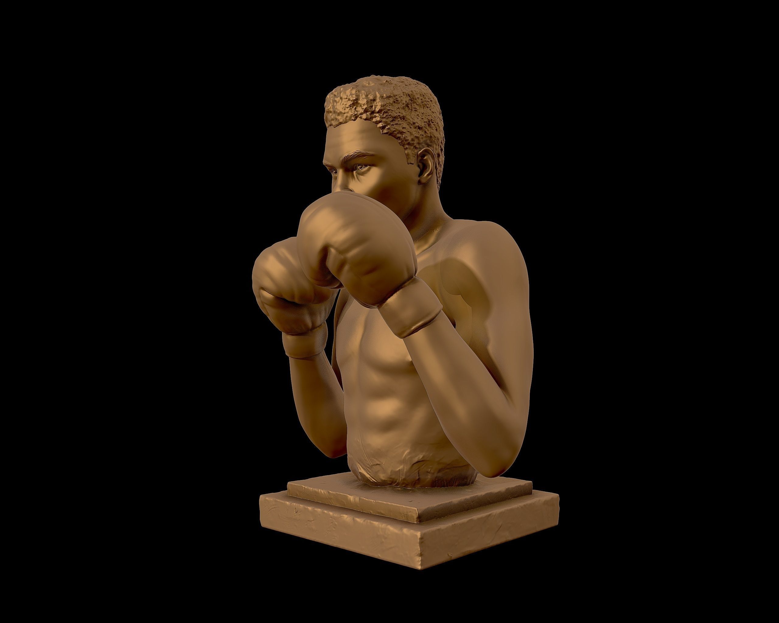 Muhammad Ali 3D model sculpture 3D model 3D printable | CGTrader