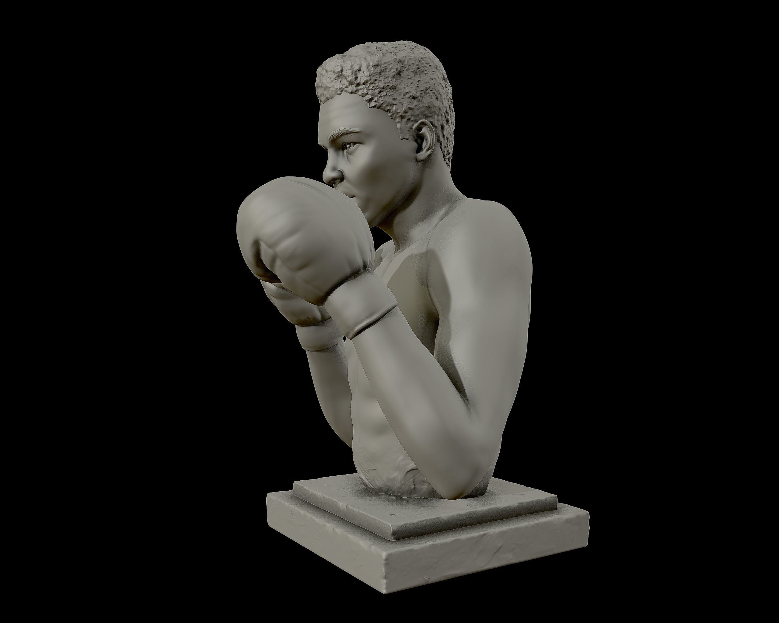 Muhammad Ali 3D model sculpture 3D model 3D printable | CGTrader