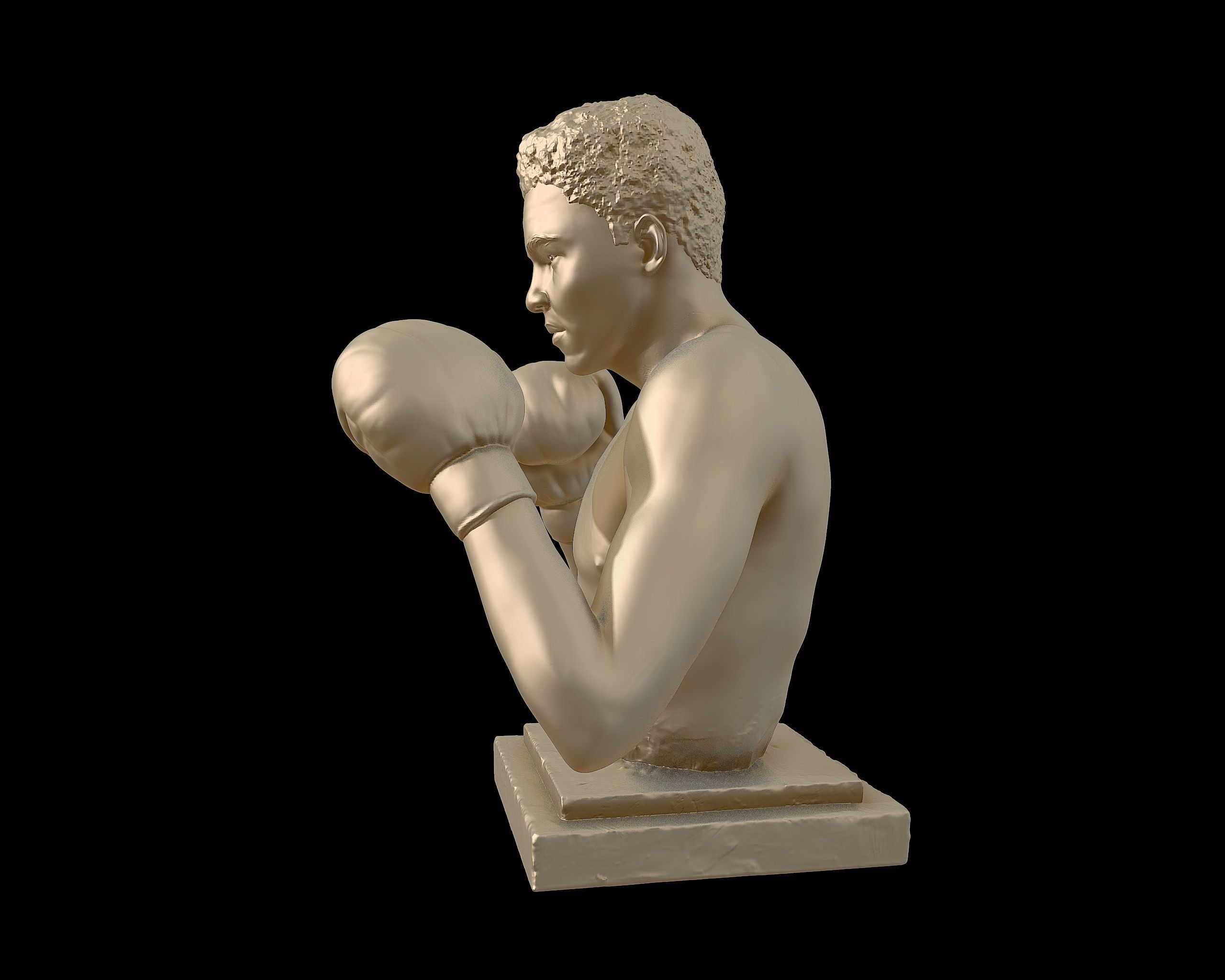 Muhammad Ali 3D model sculpture 3D model 3D printable | CGTrader