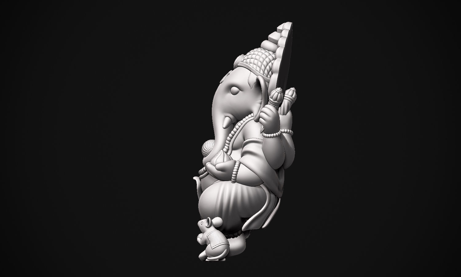 Ganesh ji with Mushak raj 3D model 3D printable | CGTrader