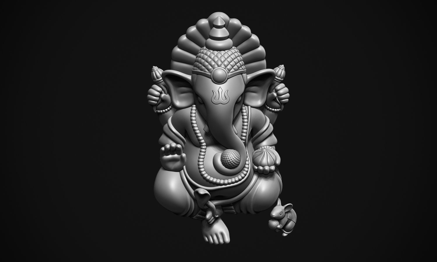 Ganesh ji with Mushak raj 3D model 3D printable | CGTrader