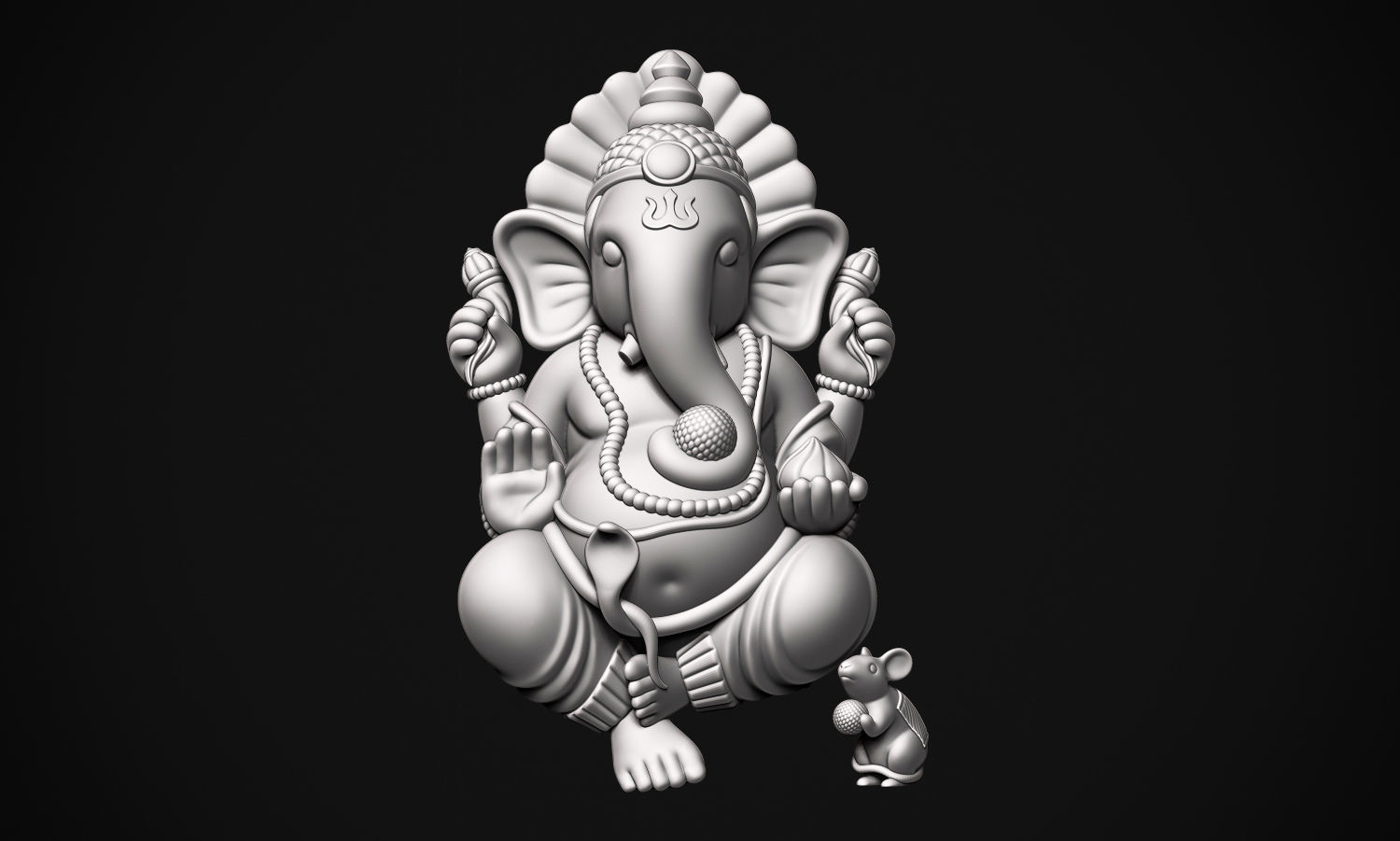 Ganesh ji with Mushak raj 3D model 3D printable | CGTrader