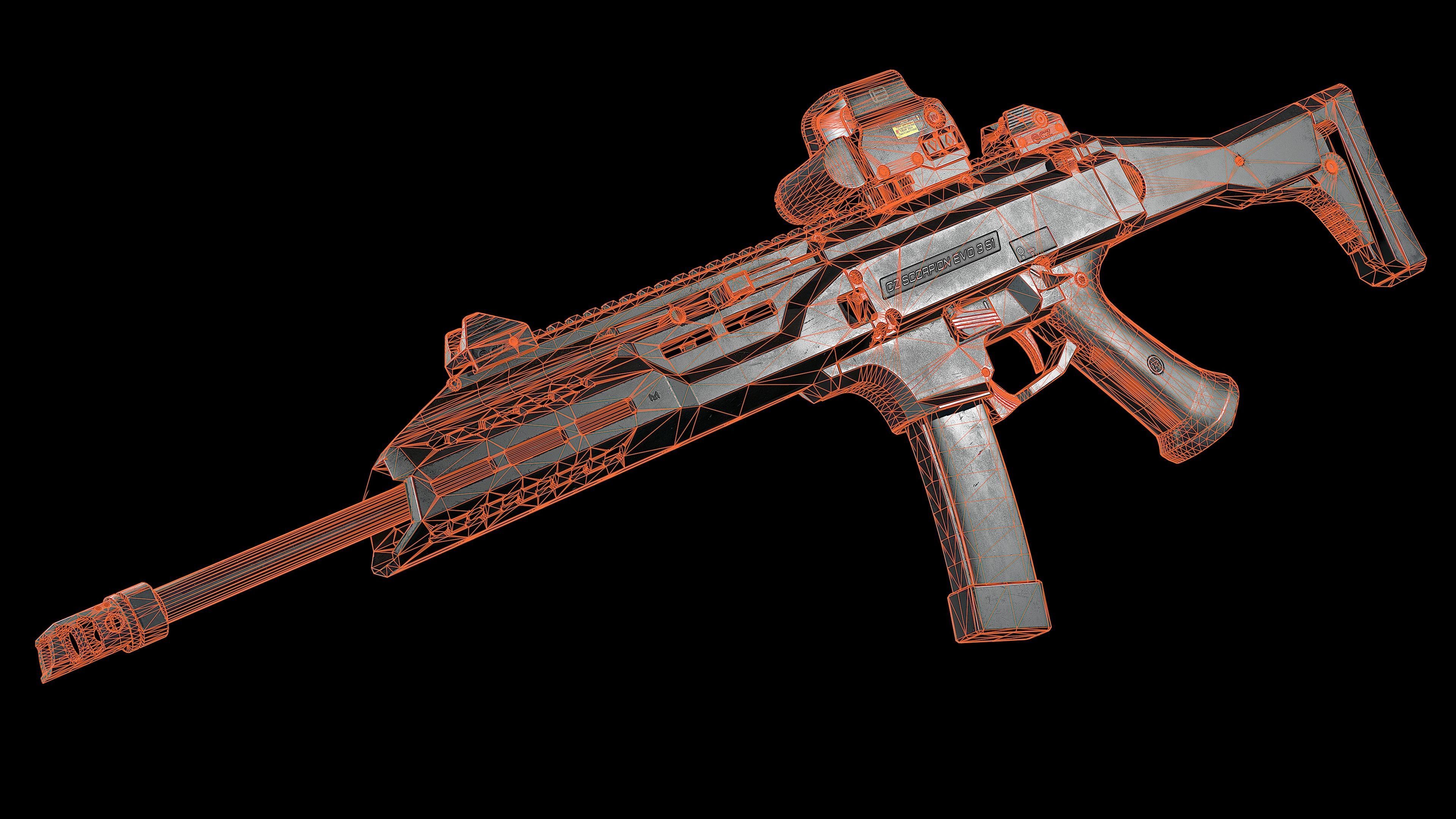 3D model CZ Scorpion EVO 3 VR / AR / low-poly | CGTrader