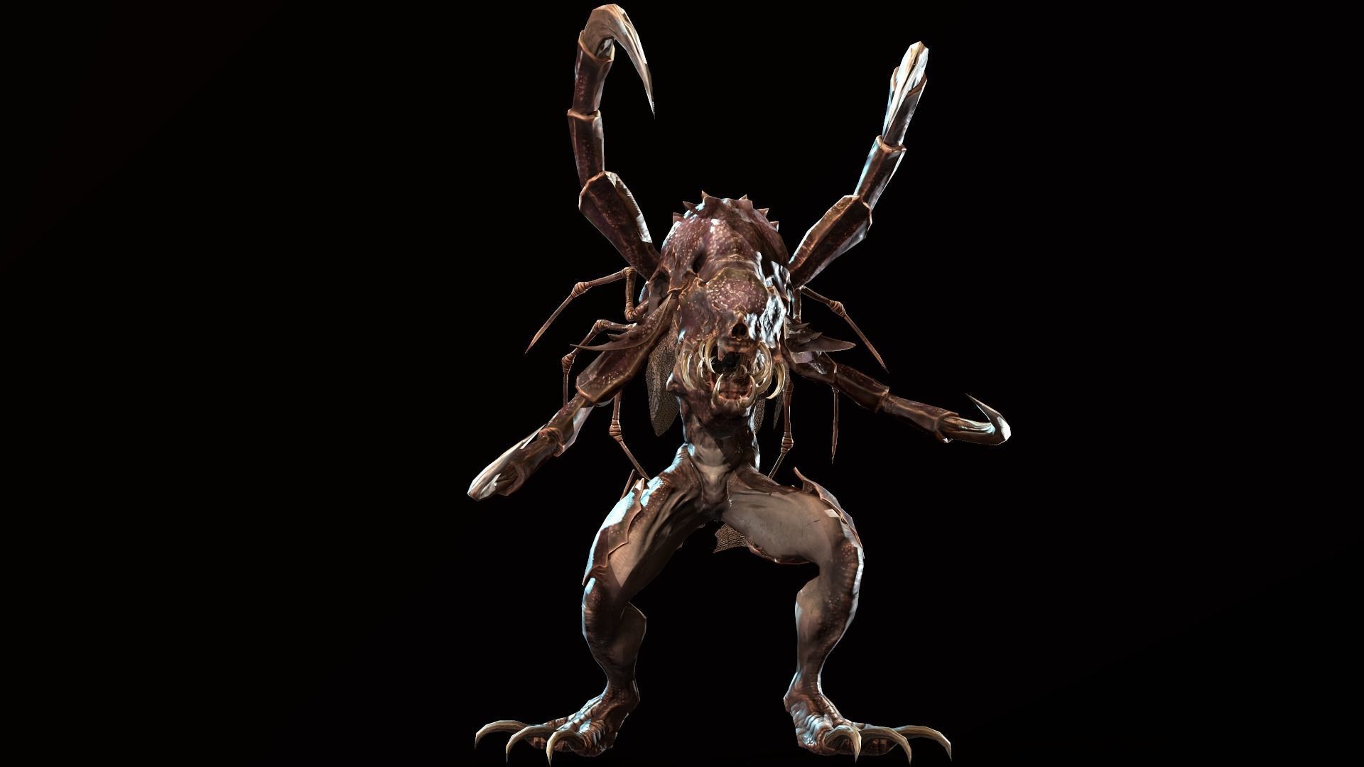 3D model Monster Crab VR / AR / low-poly rigged animated | CGTrader